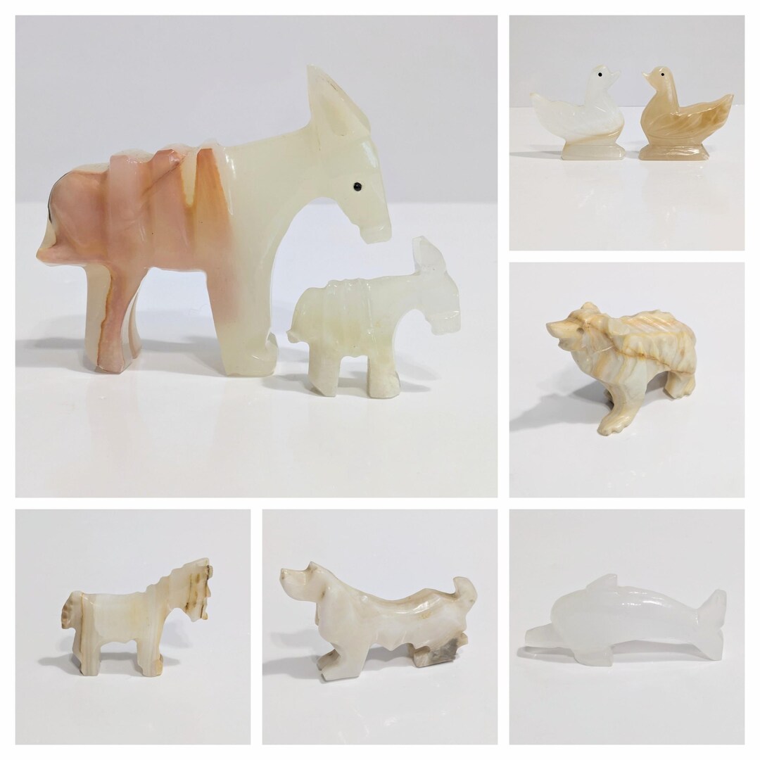 Hand Carved Animal Figurines, Sculptures, Home Decor, Onyx, Art ...