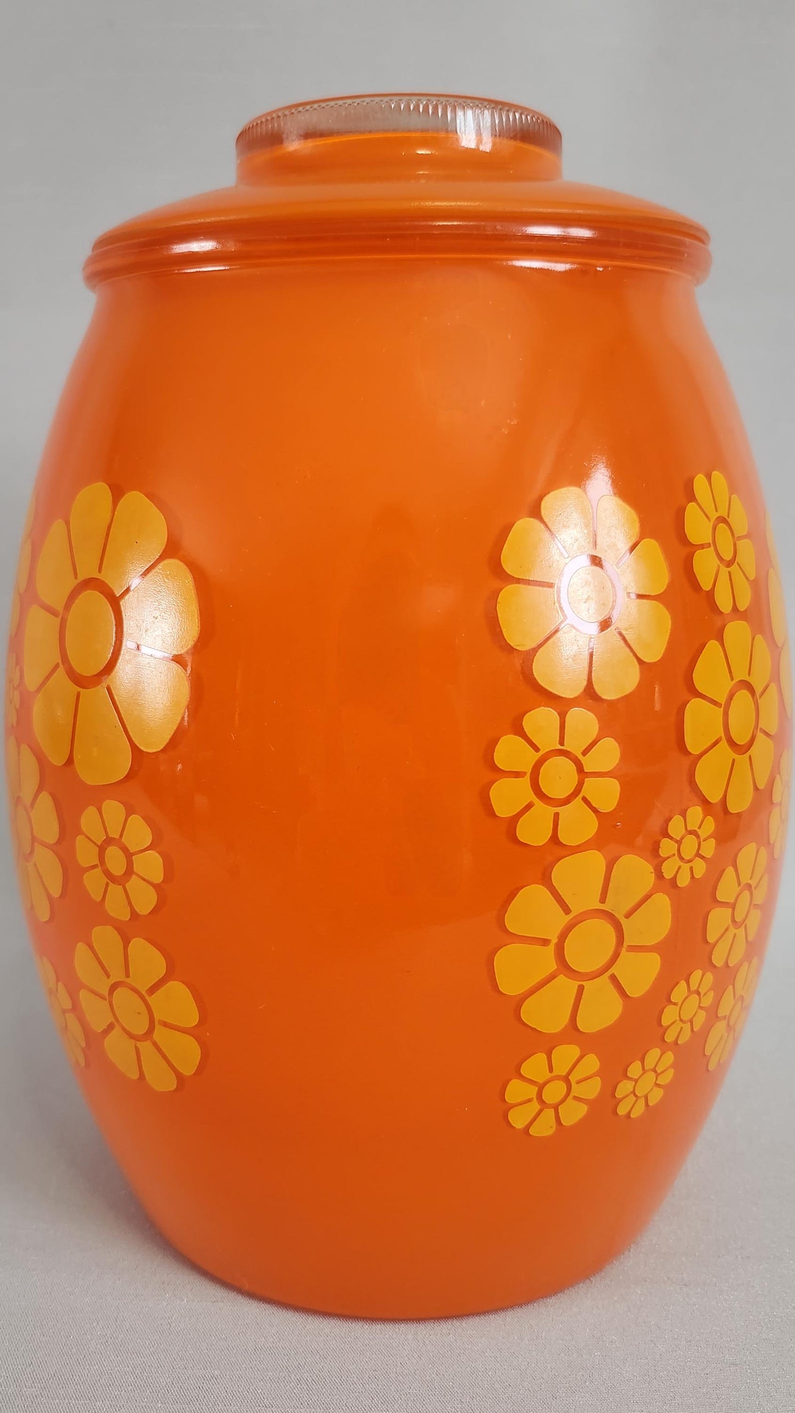 Bartlett Collins Glass Cookie Jar, Vintage, 1950's, "flower Power ...