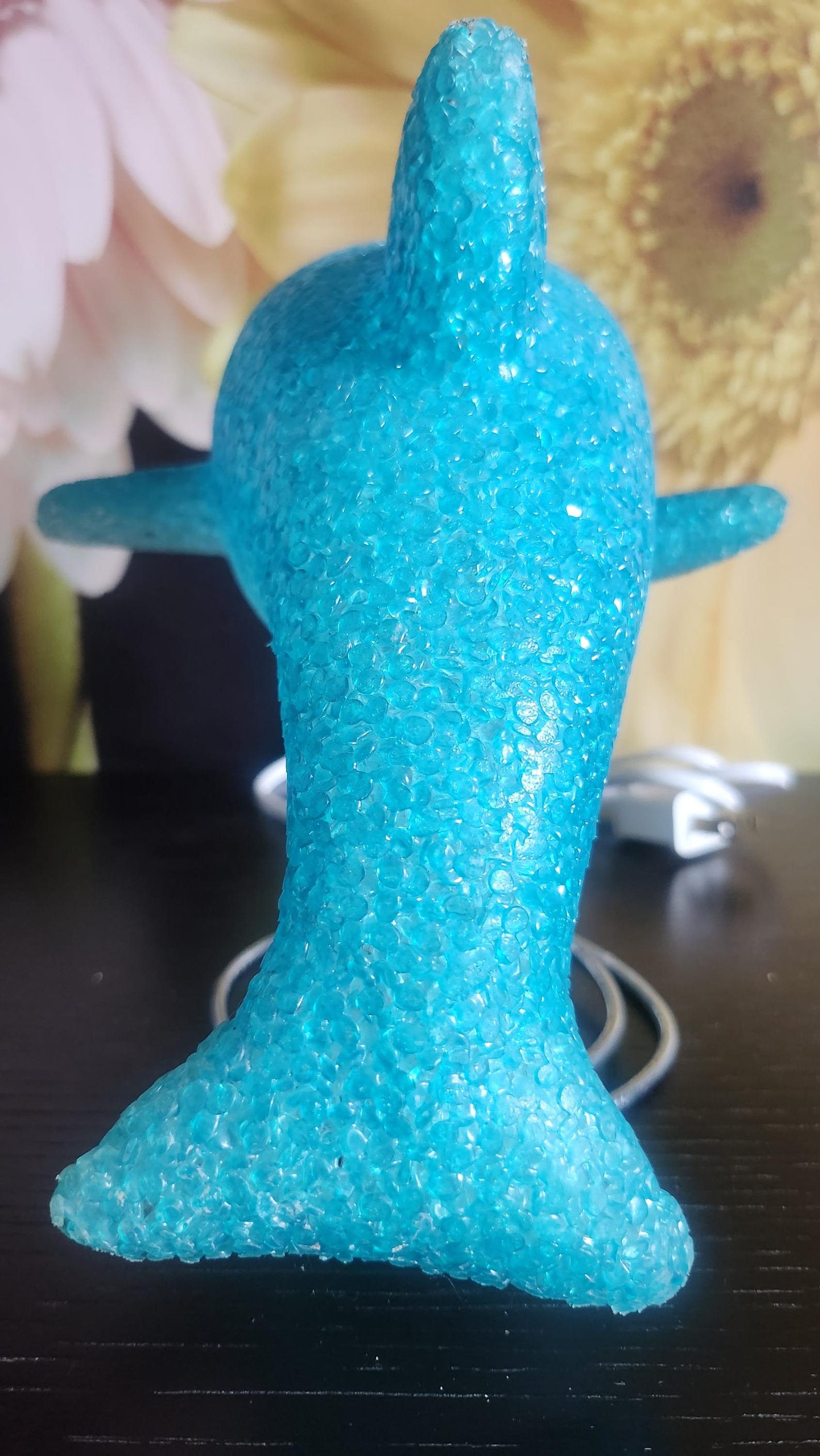 Dolphin Lamp, Vintage, Popcorn Plastic, Turquoise, 90's - Etsy