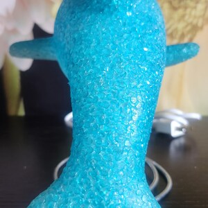 Dolphin Lamp, Vintage, Popcorn Plastic, Turquoise, 90's - Etsy