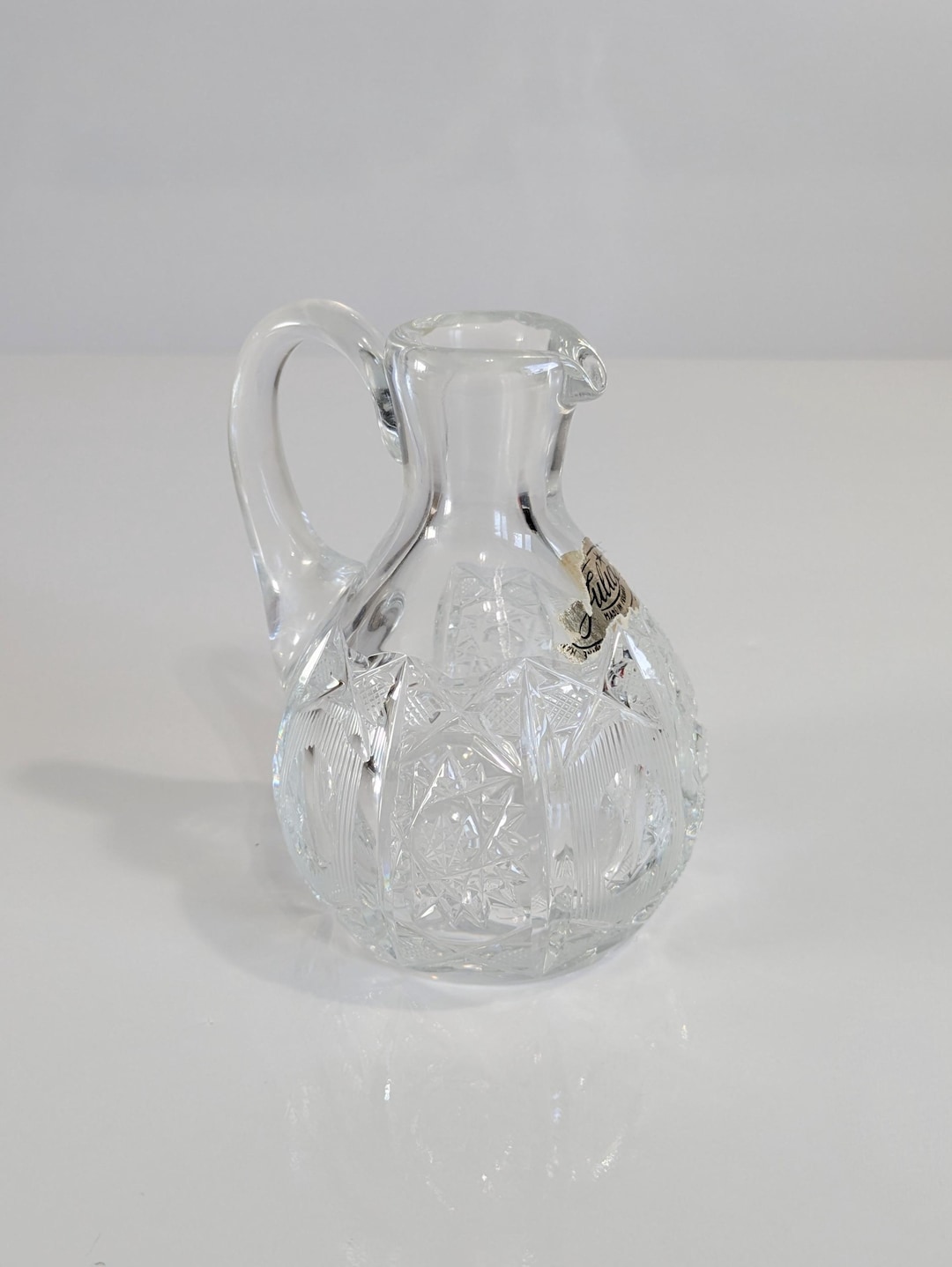 Small Lead Crystal Pitcher, Oil, Vinegar, Julia Crystal, Poland ...