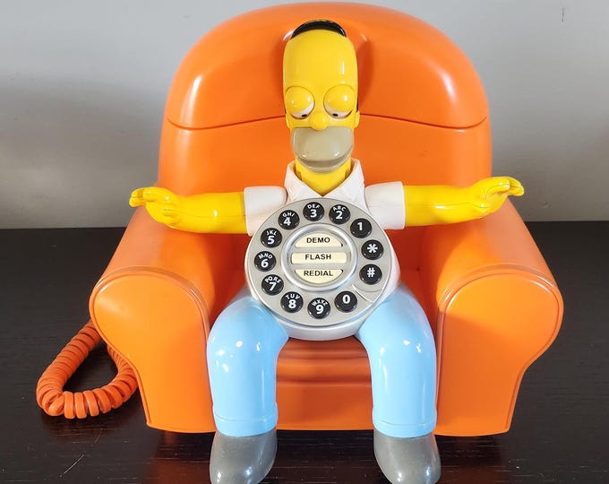 Homer Simpsons Animated Phone, Vintage, Landline, Memorabilia, Made in ...