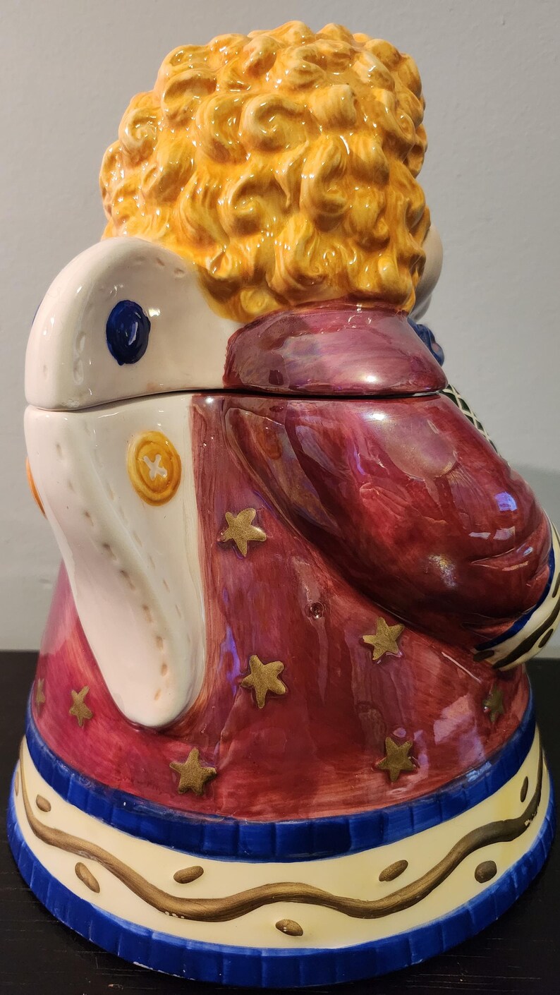 Angel Cookie Jar. Vintage, Glazed Ceramic, Hand Painted, Made in China ...