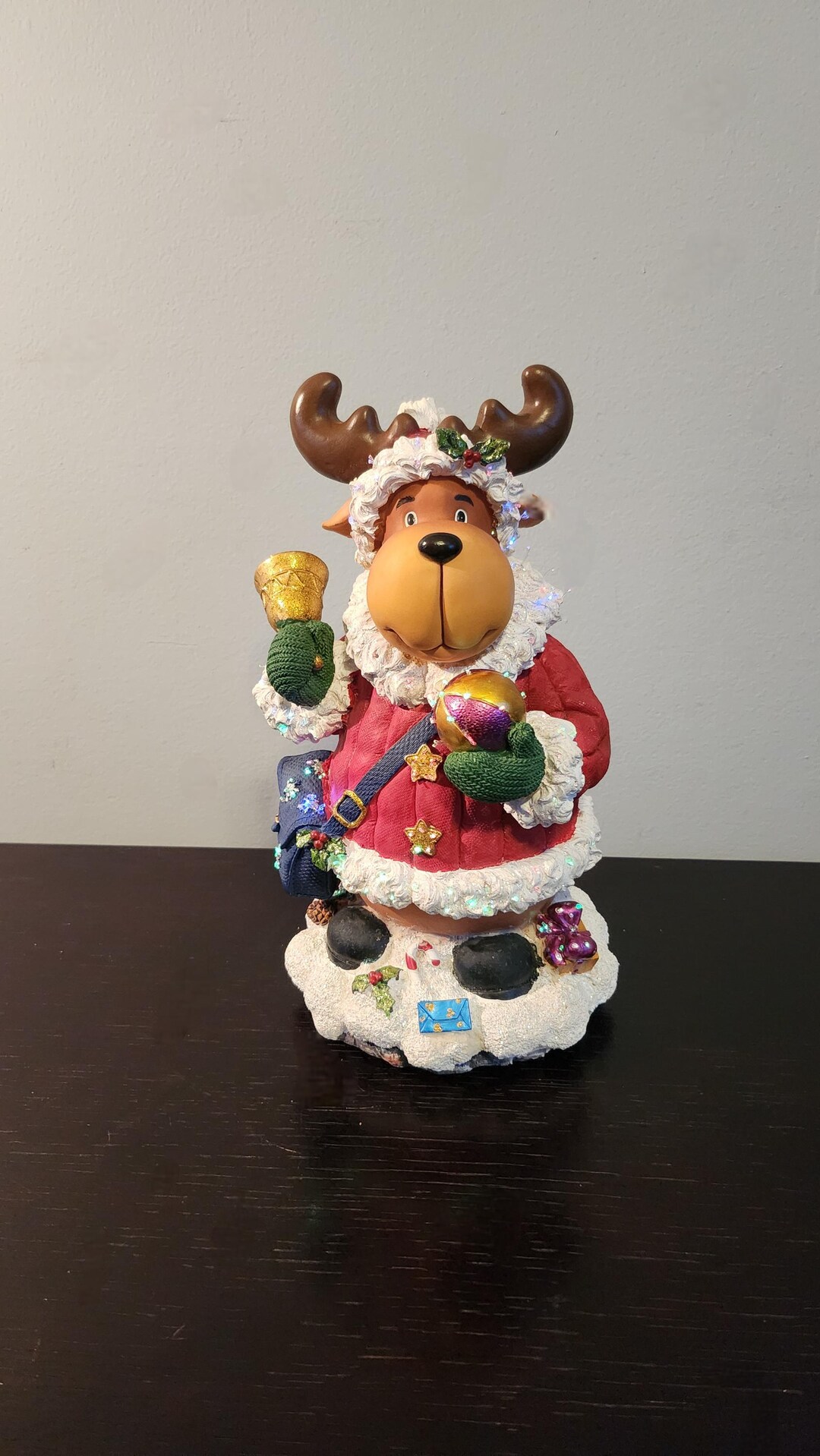 Illuminated Fiber Optic Reindeer Christmas Figure. Hand Painted, Colour ...