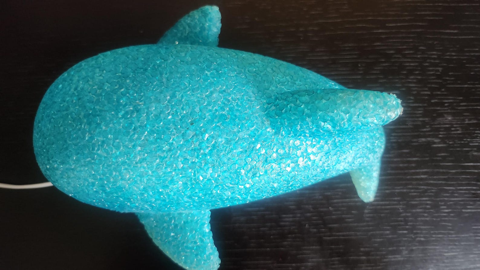 Dolphin Lamp, Vintage, Popcorn Plastic, Turquoise, 90's - Etsy