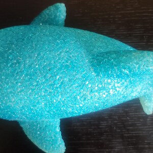 Dolphin Lamp, Vintage, Popcorn Plastic, Turquoise, 90's - Etsy