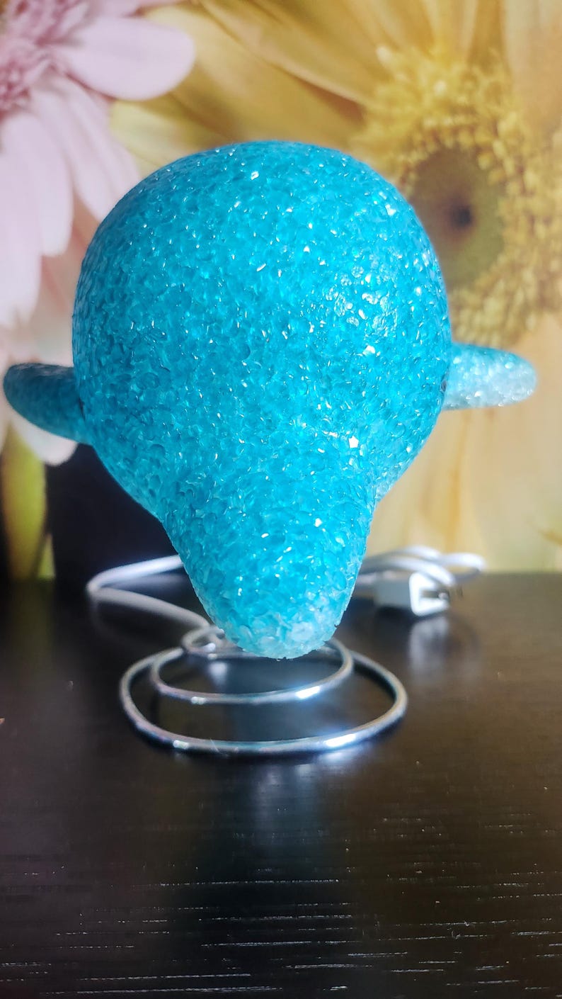 Dolphin Lamp, Vintage, Popcorn Plastic, Turquoise, 90's - Etsy