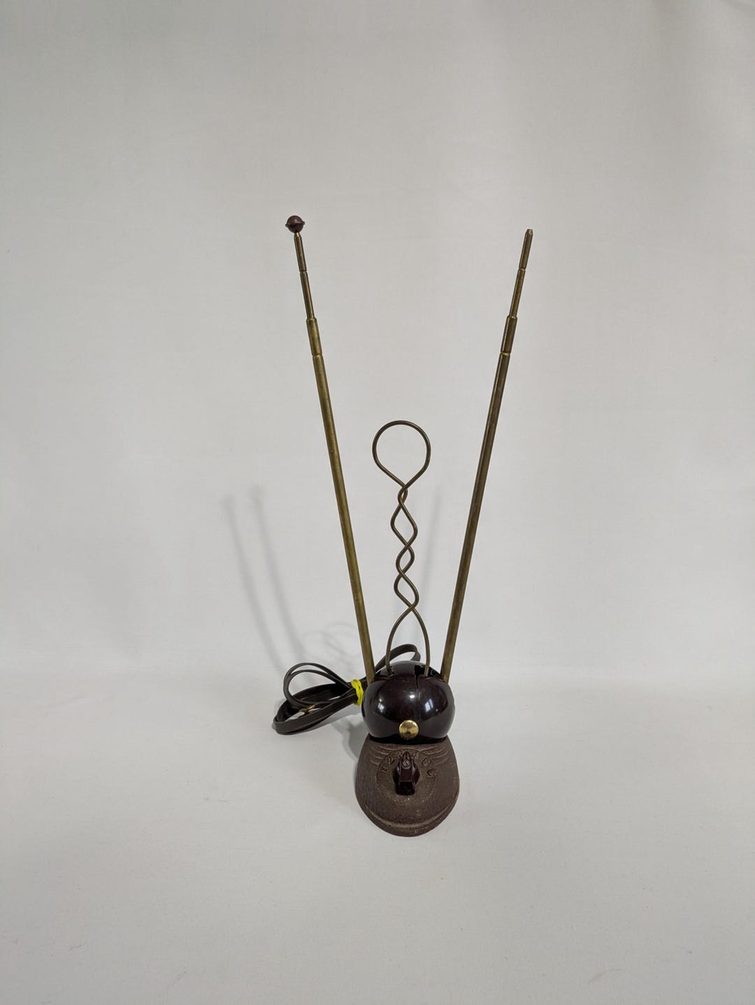 Rabbit Ears, TV Antenna, Analog, Atomic, Space Age Eyeball, Cast Iron ...