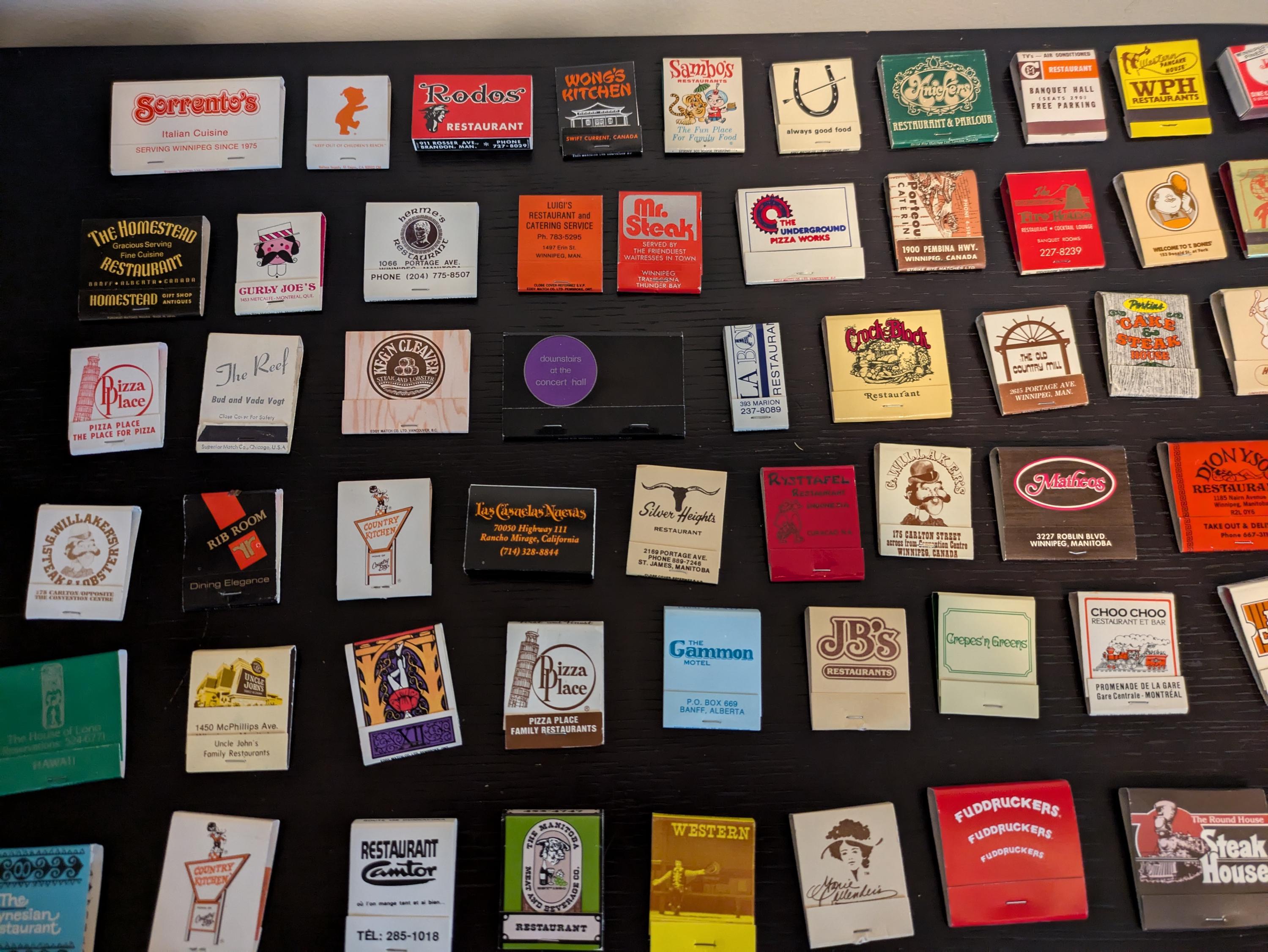 Vintage Matches. Restaurants and Diners Collection, 60s, 70s, 80s, 90s ...