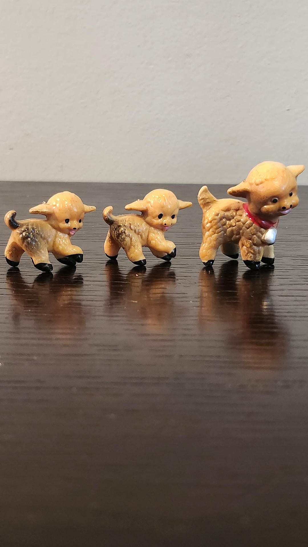 Miniature Lamb Figurines. Vintage, 1970s, Set of 3, Wilton, Made in ...