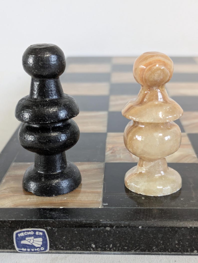 Chess Set, Granite, Hand Carved, Alabaster, Vintage, Made in Mexico - Etsy