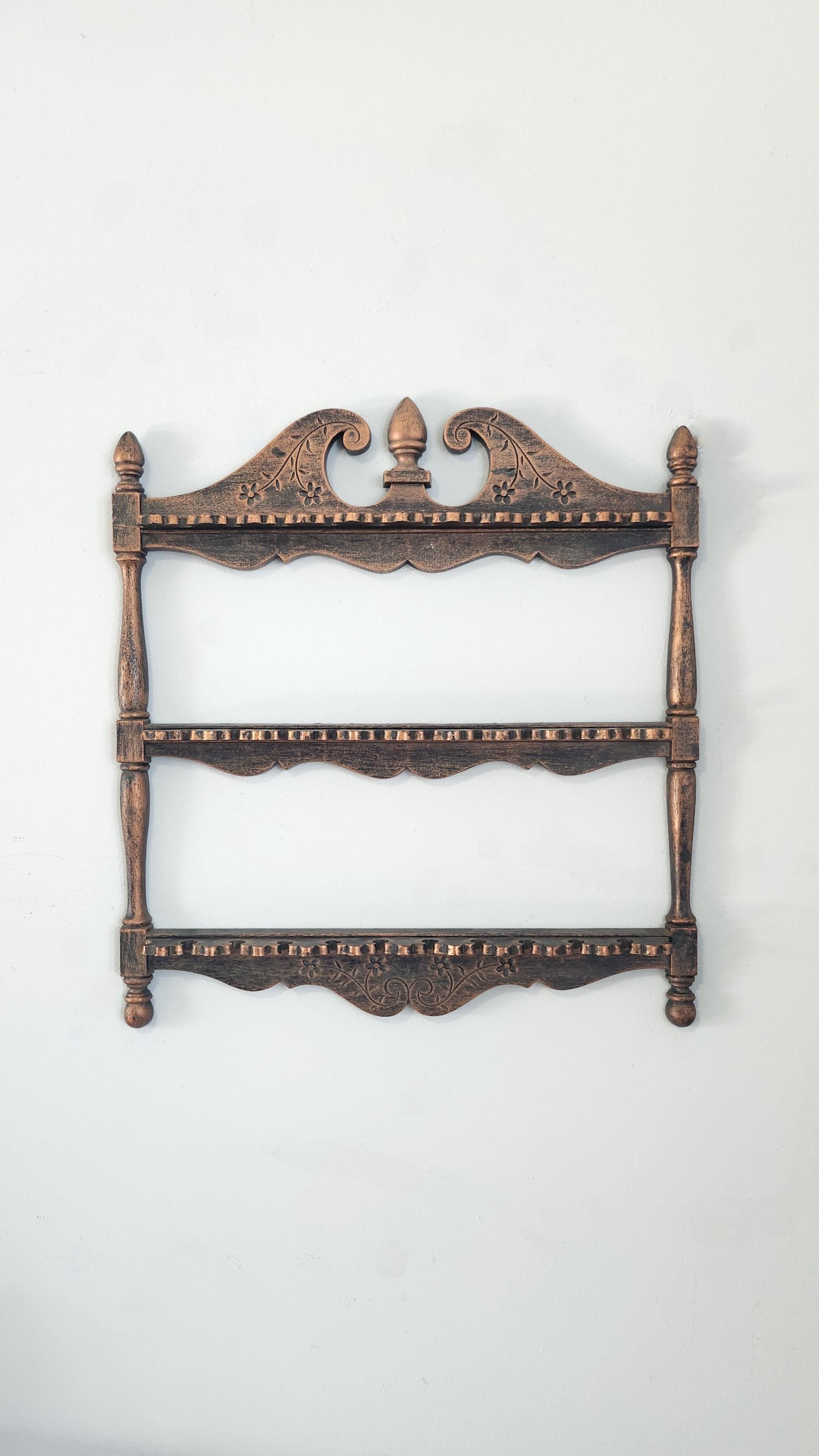 Spoon/fork Holder, Syroco, Vintage, 1970s, Souvenir Shelf, Hanging Wall ...