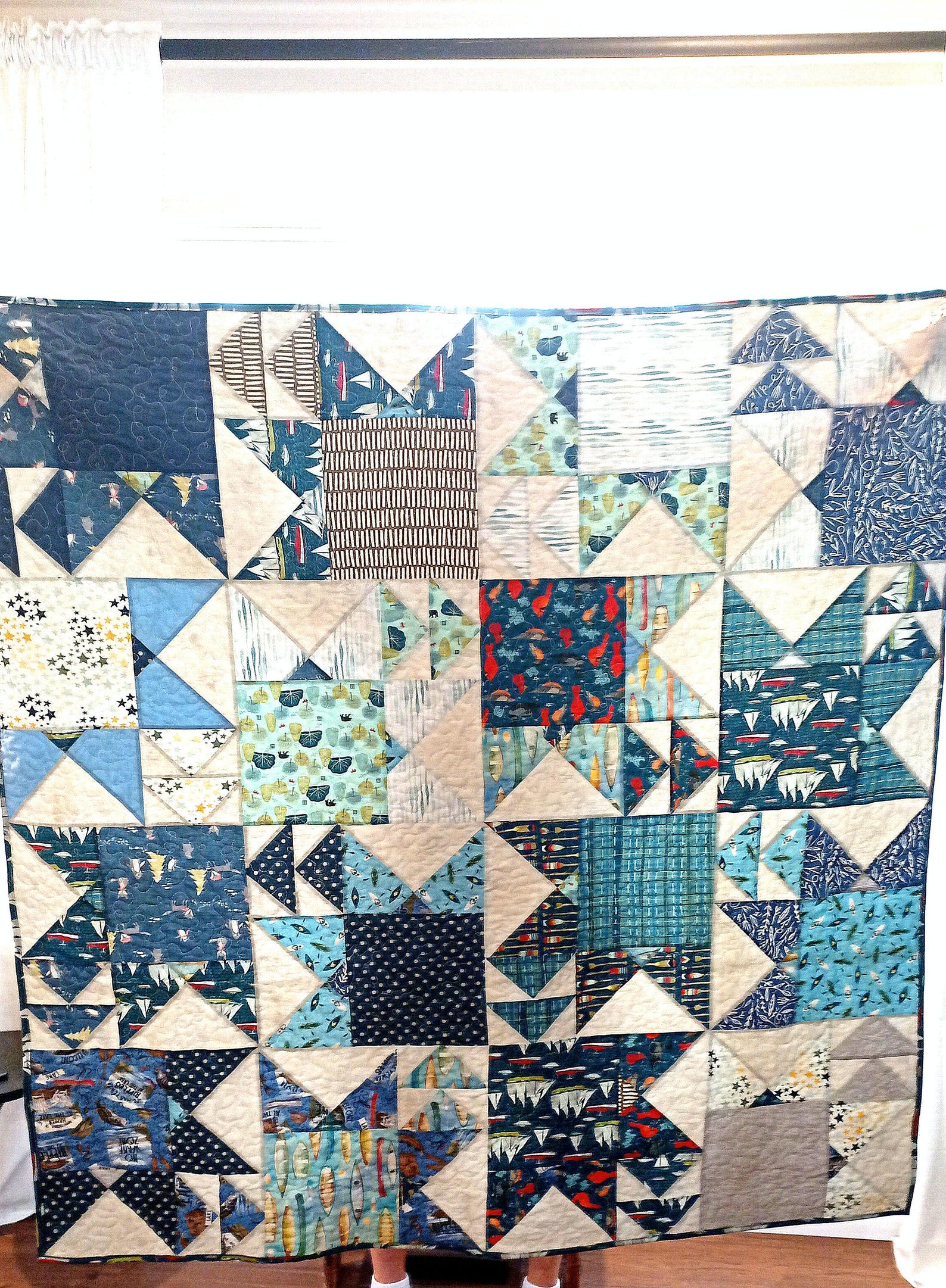 Boats, Boats and More Boats Quilted Wall Hanging or Lap Quilt. Great ...