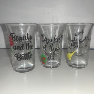 Custom Disney Shot Glasses Set of 6 | Etsy