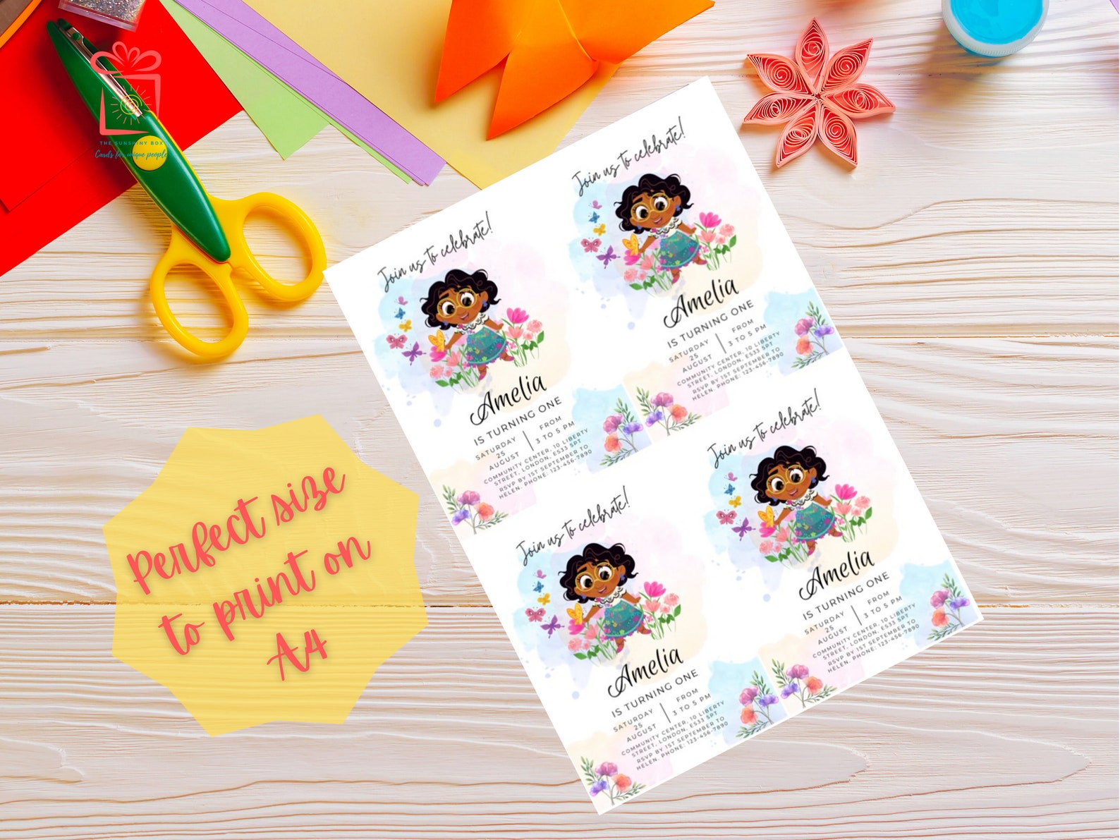 Editable Encanto 1st Birthday Invitation, Personalised Encanto Party ...