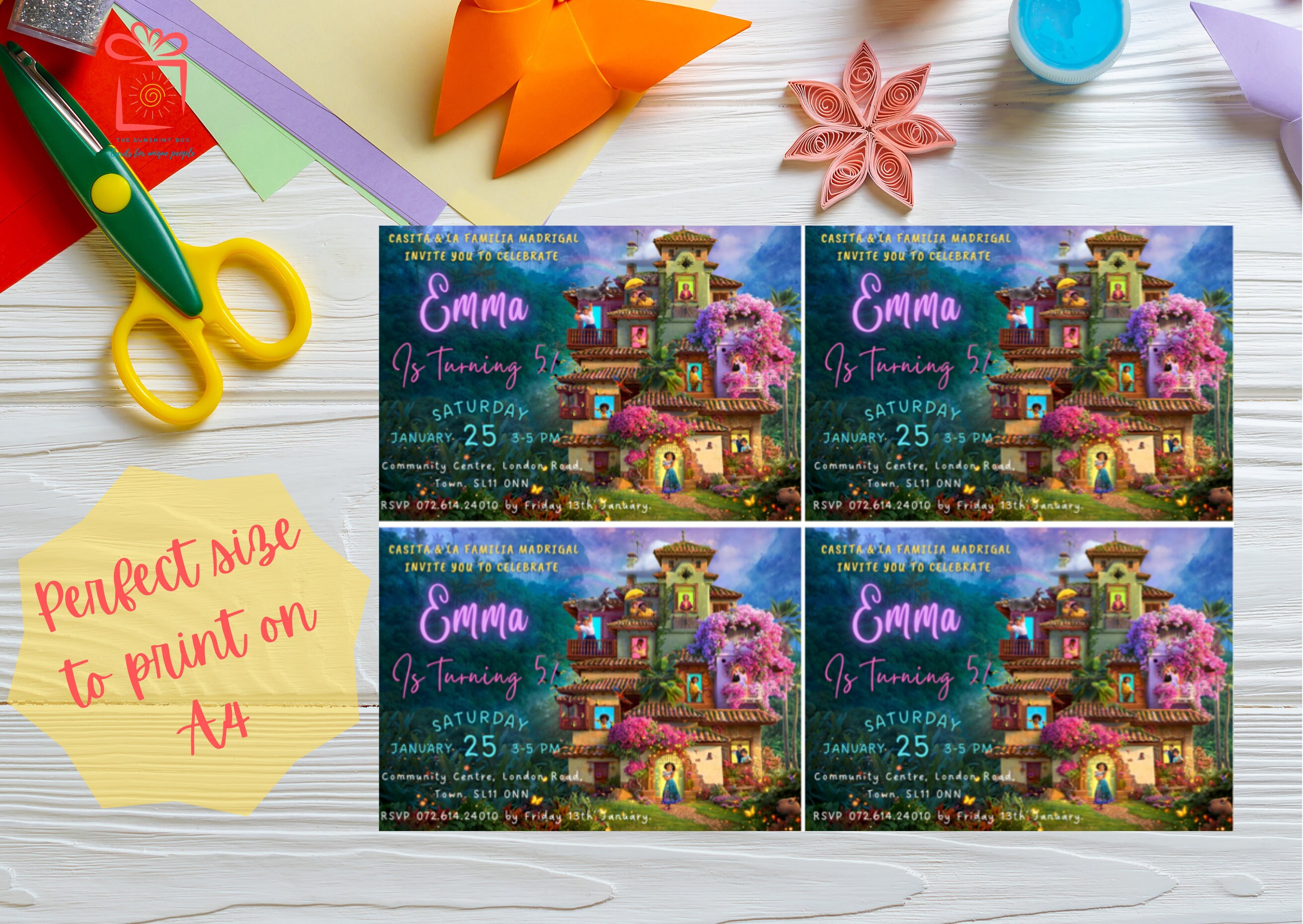 Editable Encanto Birthday Party Invitation, Personalised Encanto ...