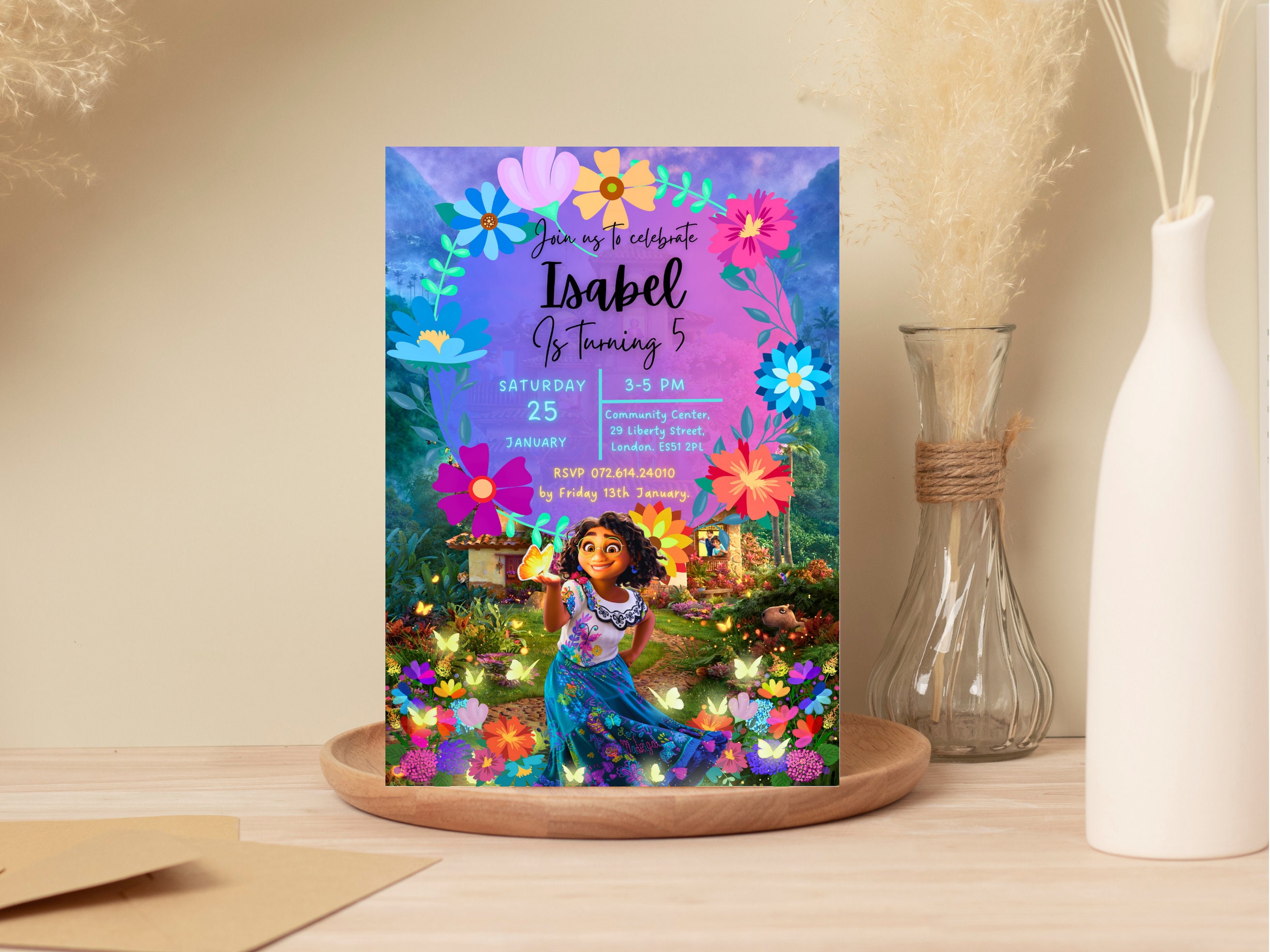 Encanto Editable Birthday Party Invitation, Personalised Encanto ...