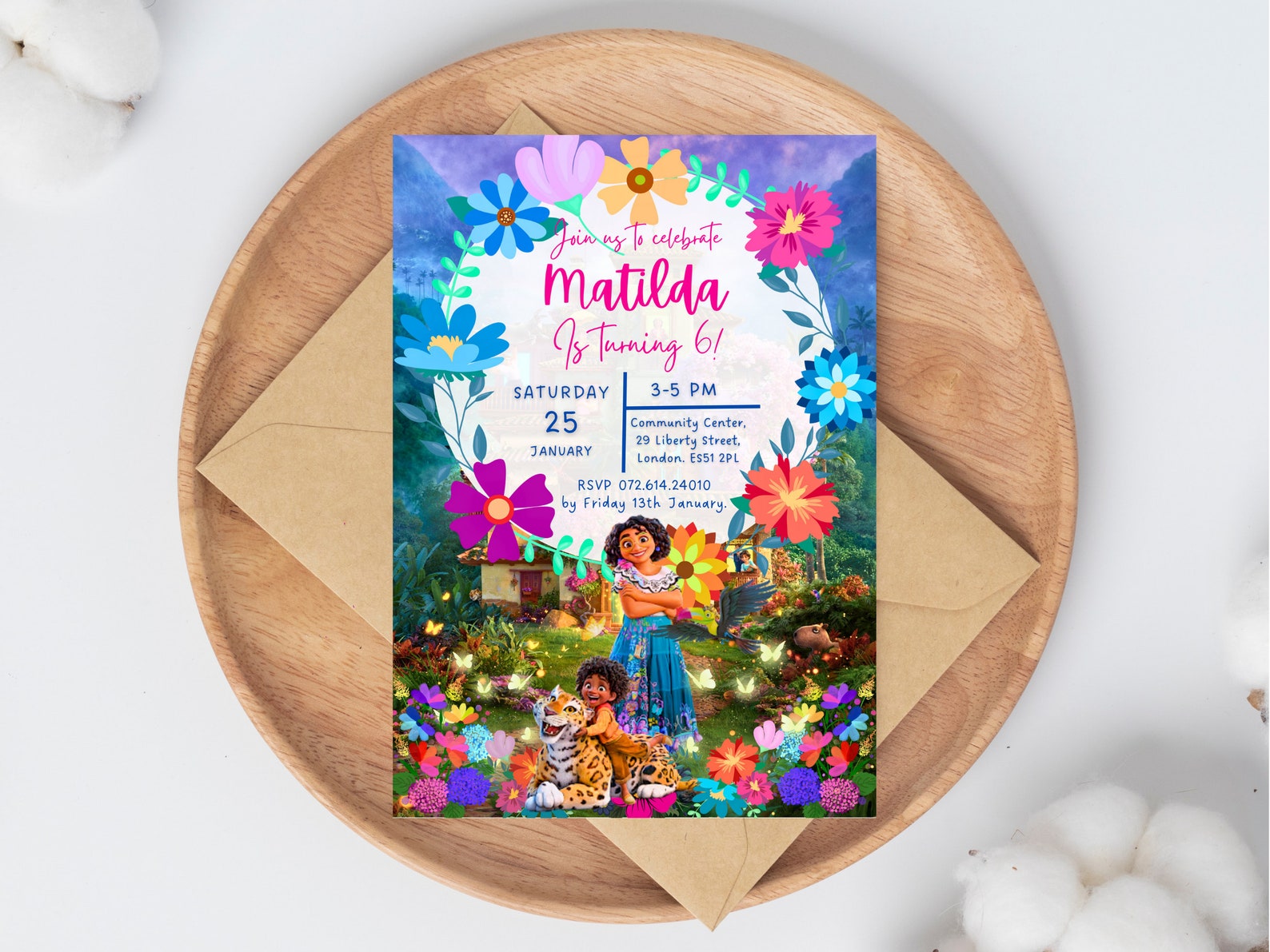 Encanto Birthday Party Invitation, Personalised Encanto Party ...