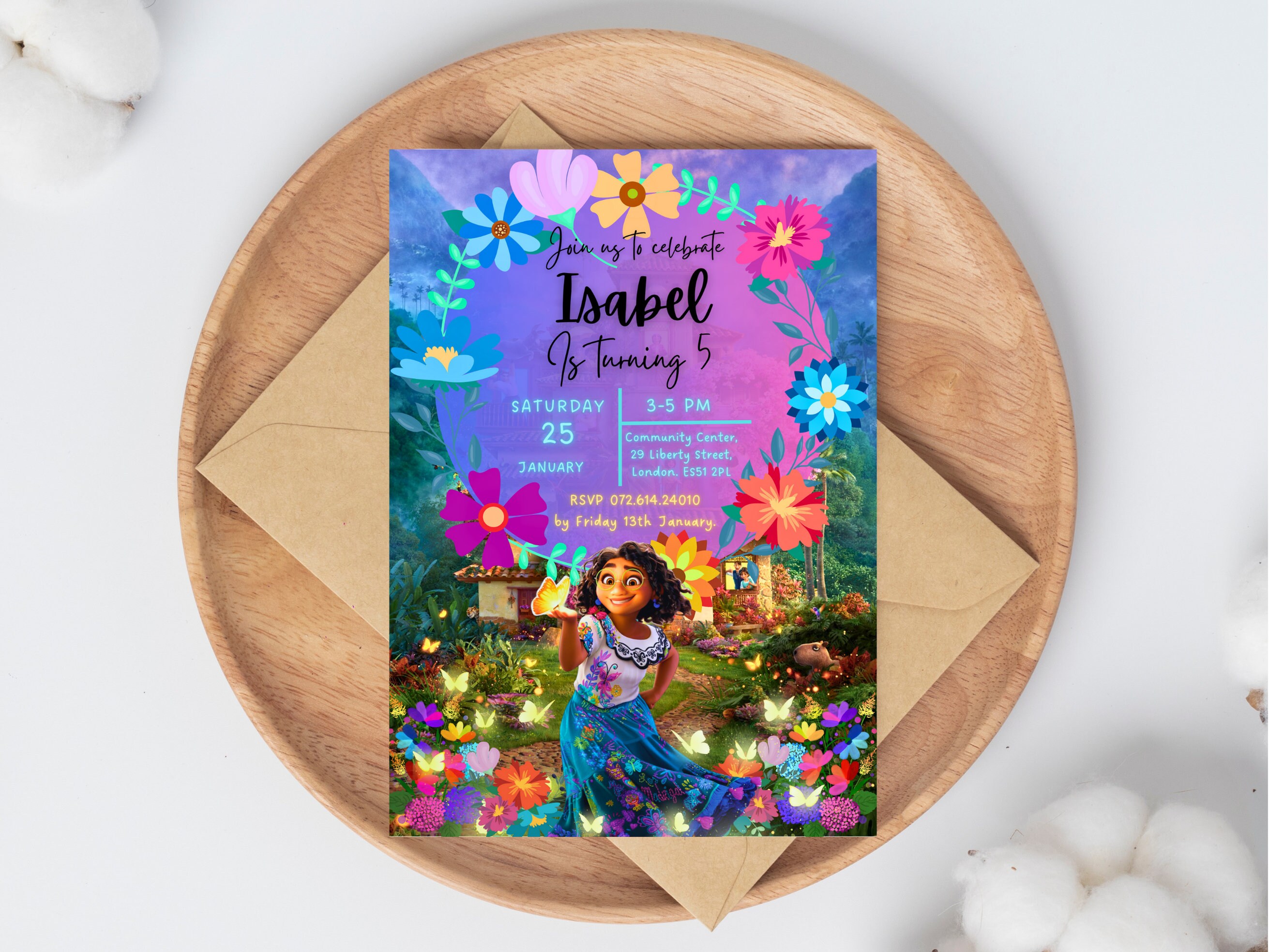 Encanto Editable Birthday Party Invitation, Personalised Encanto ...