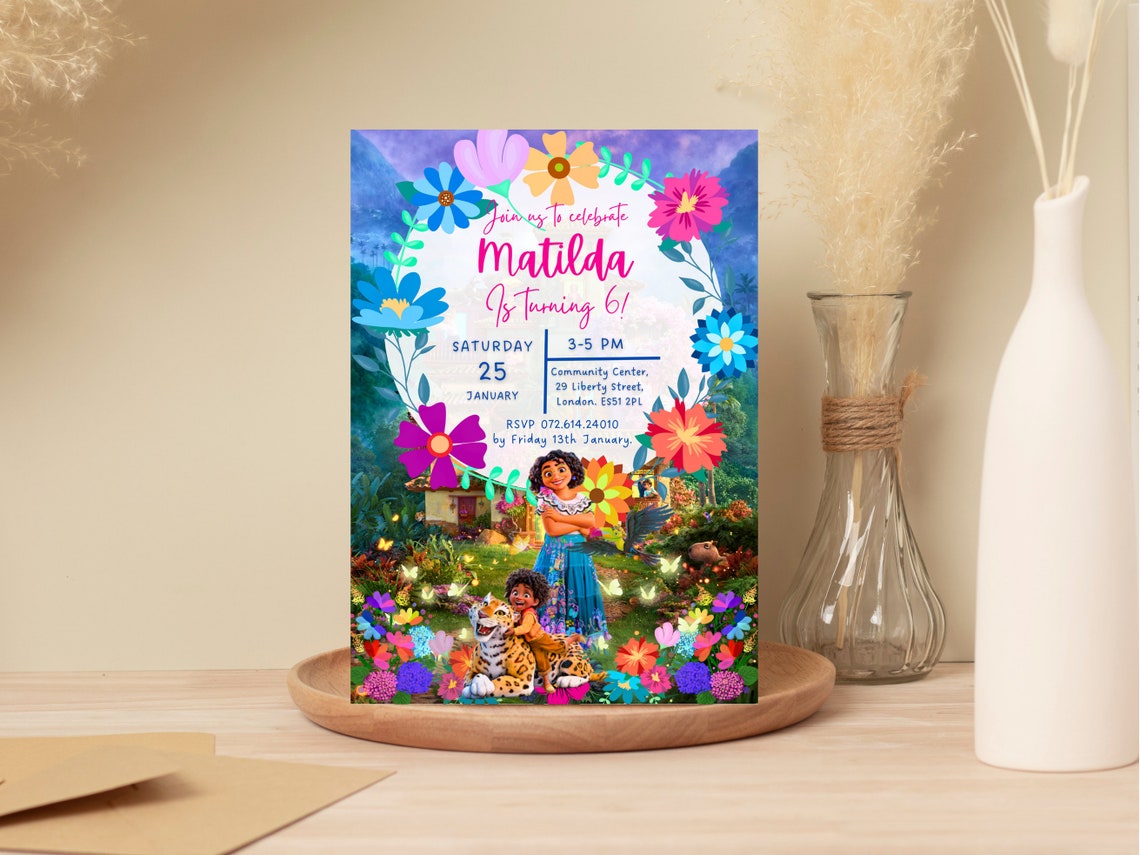 Encanto Birthday Party Invitation, Personalised Encanto Party ...