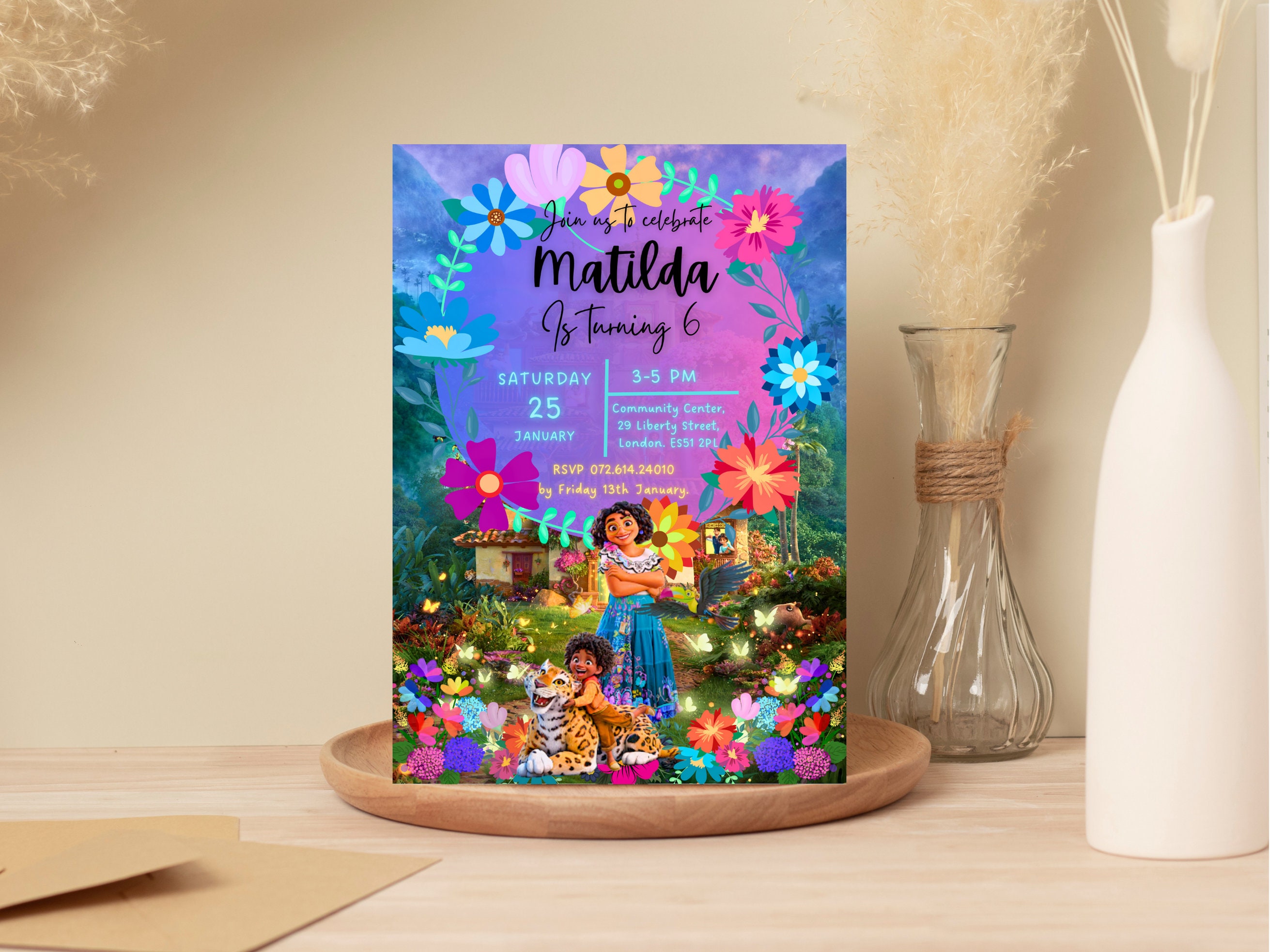 Editable Encanto Birthday Invitation, Personalised Encanto Party ...