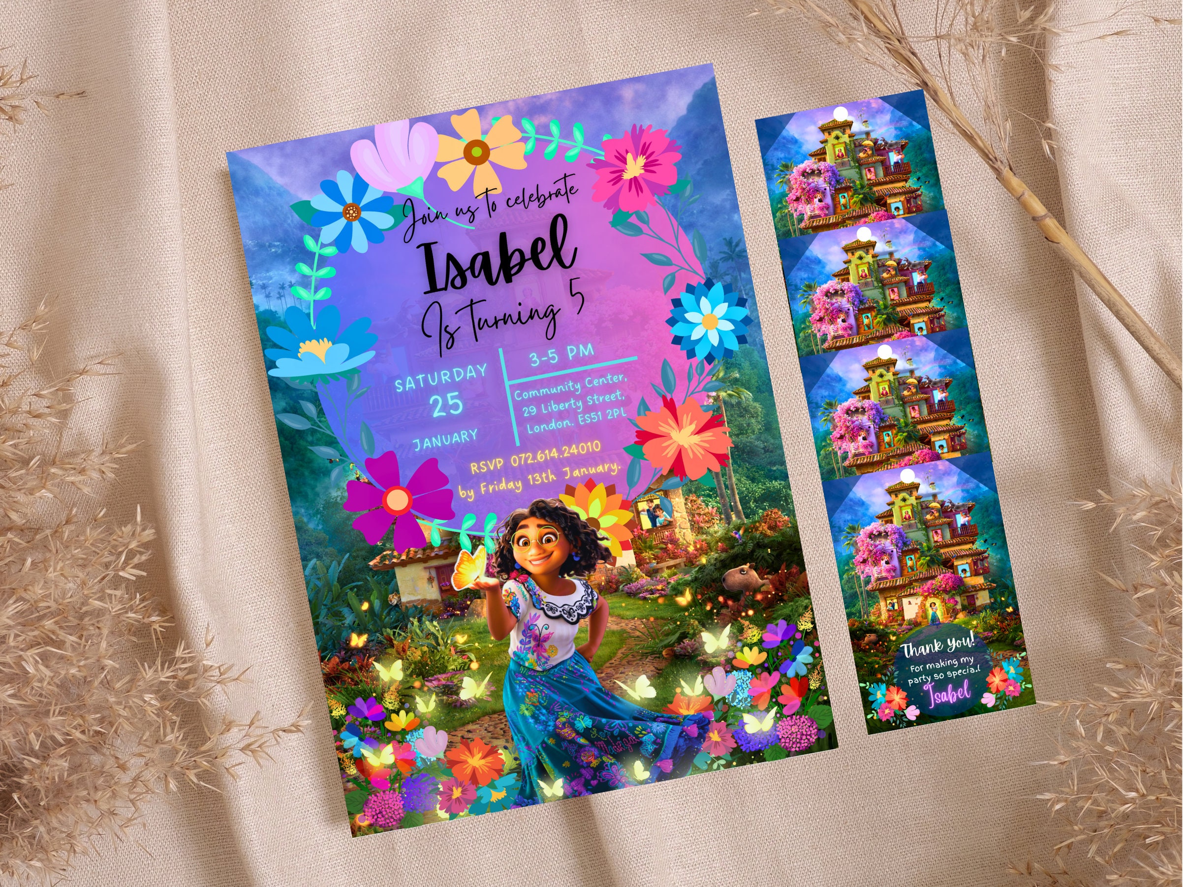 Encanto Editable Birthday Party Invitation, Personalised Encanto ...