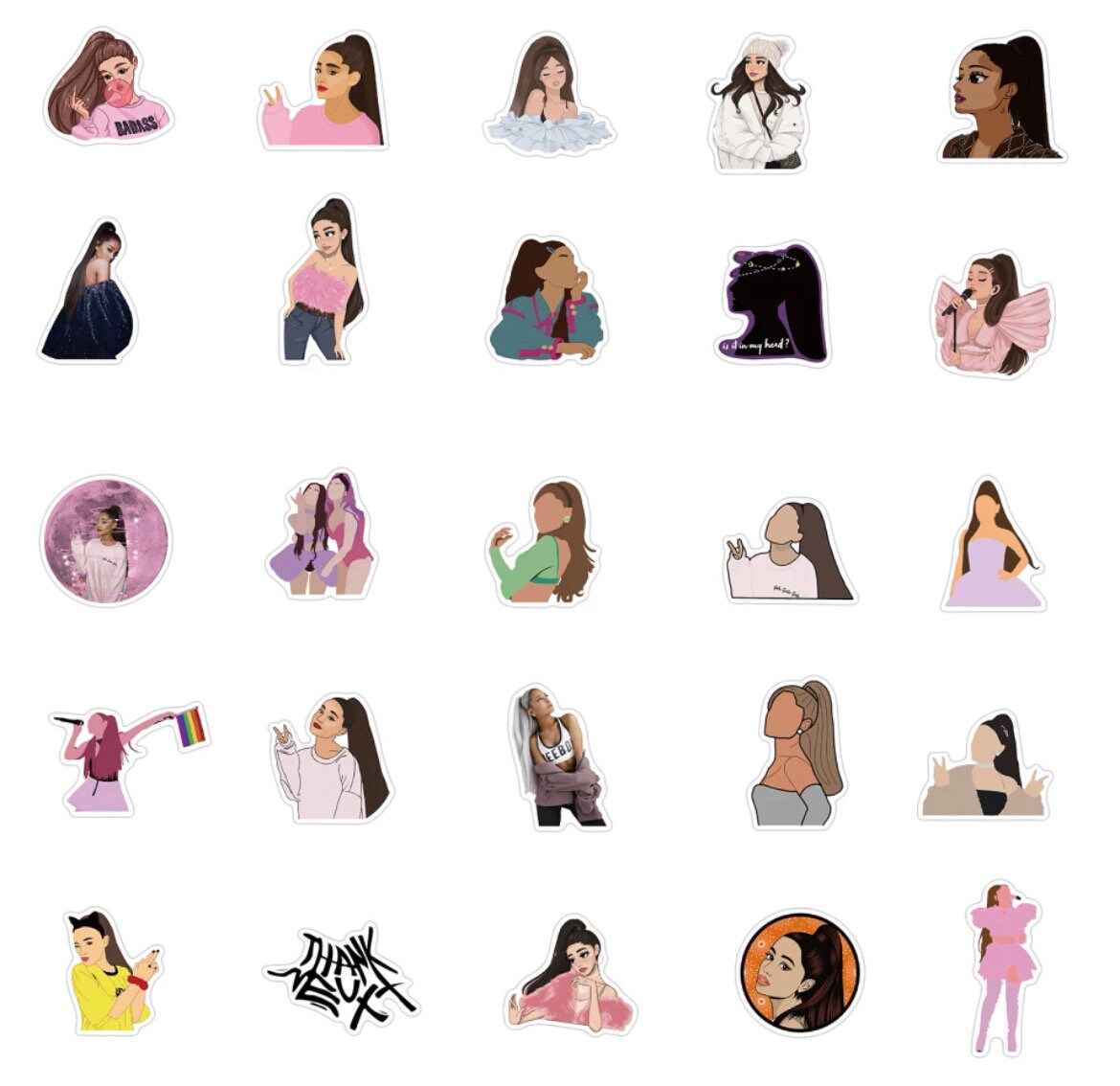 Ariana Grande Sticker Pack Laptop Stickers Cheap Stickers - Etsy