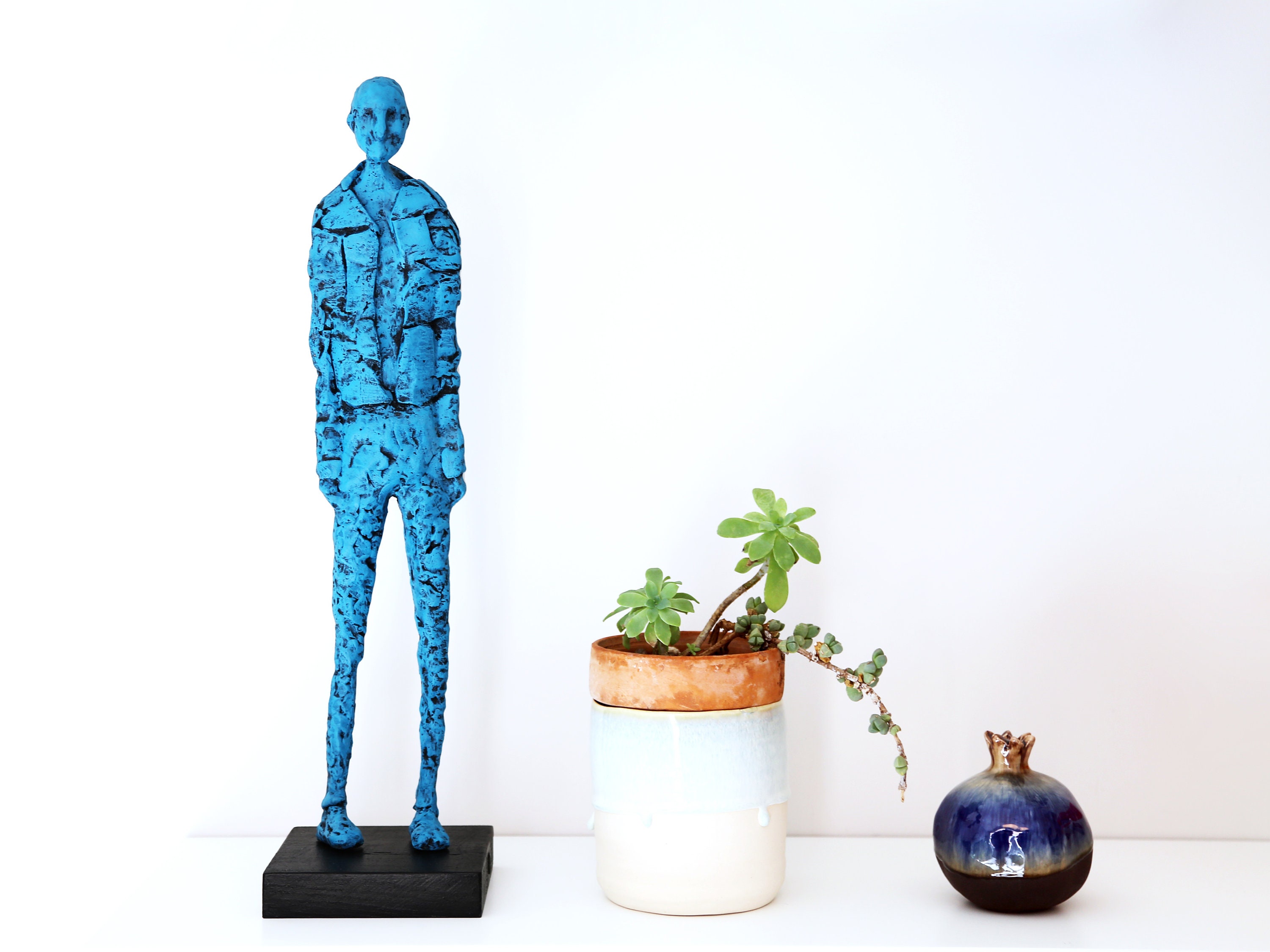 STANDING MAN, Sculpture, Original Art, Art Loversresin Figure, Man ...