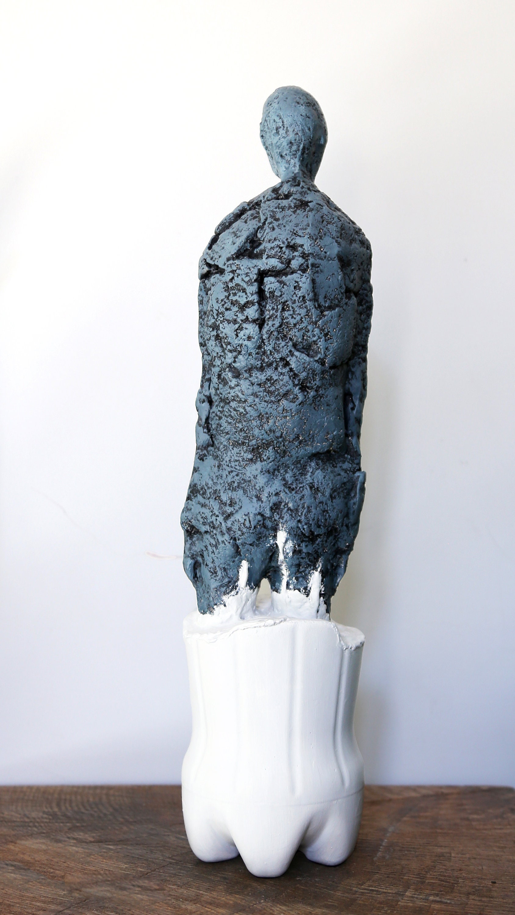 Original Mixed Media Figurative Sculpture: Contemporary Shelf Decor ...