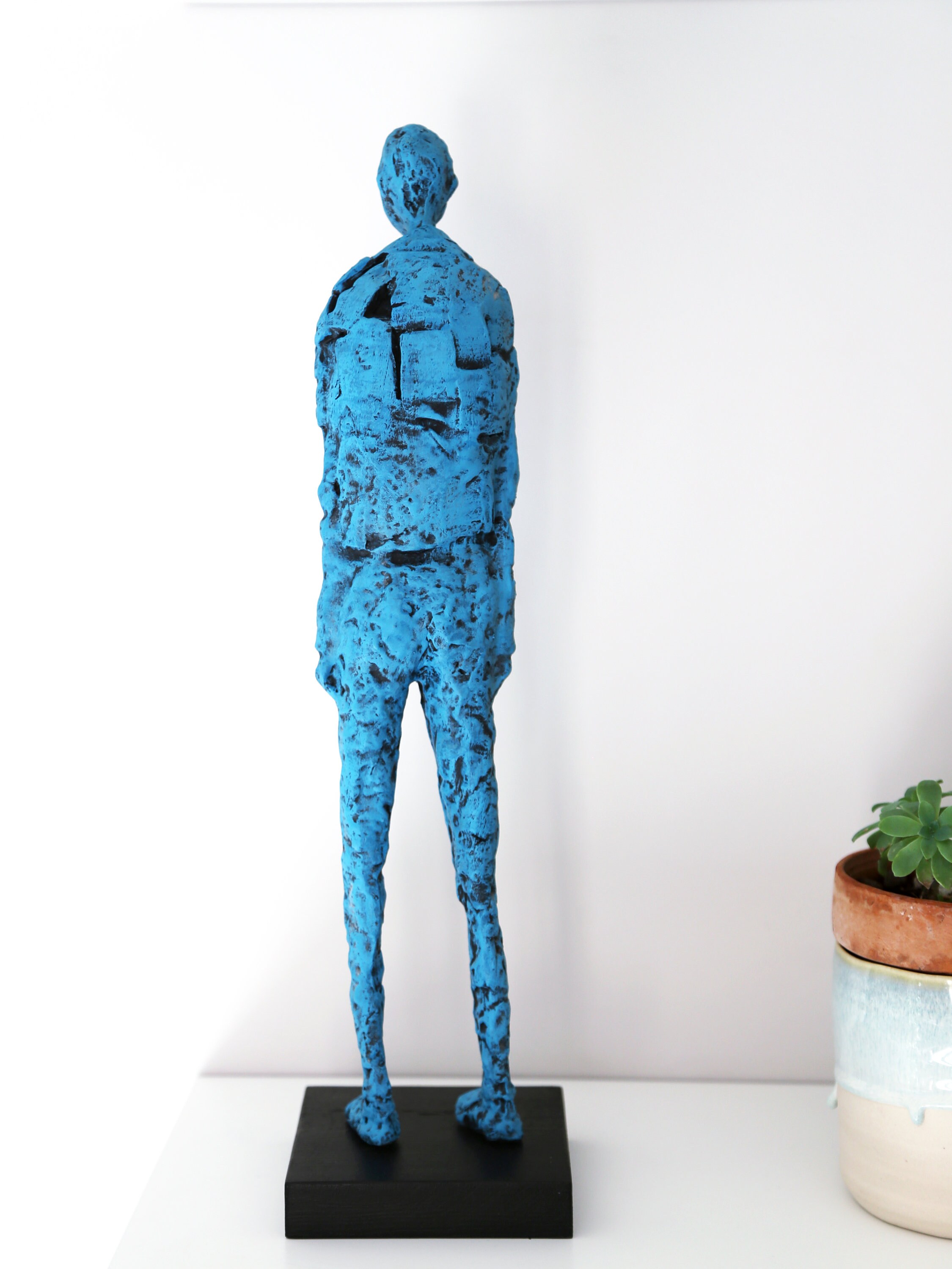 STANDING MAN, Sculpture, Original Art, Art Loversresin Figure, Man ...
