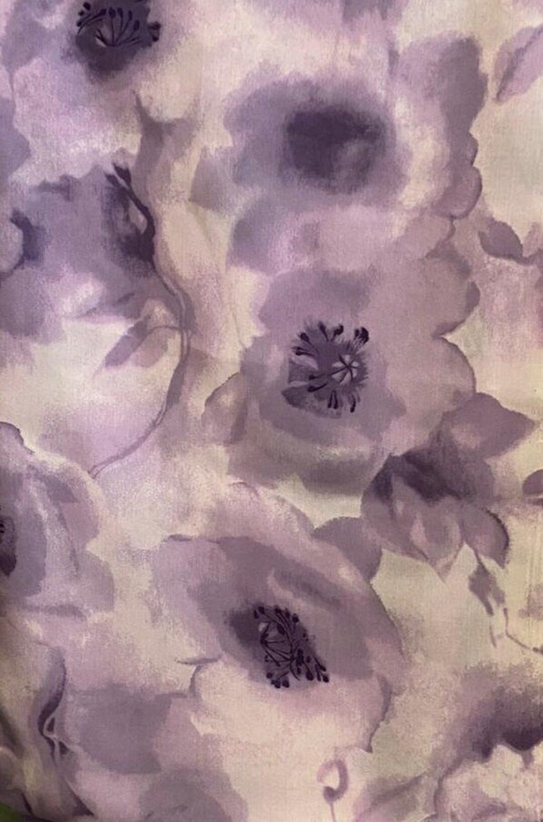 1990s Vintage Siphon Fabric/ Lilac Floral Pattern 5 Meters - Etsy