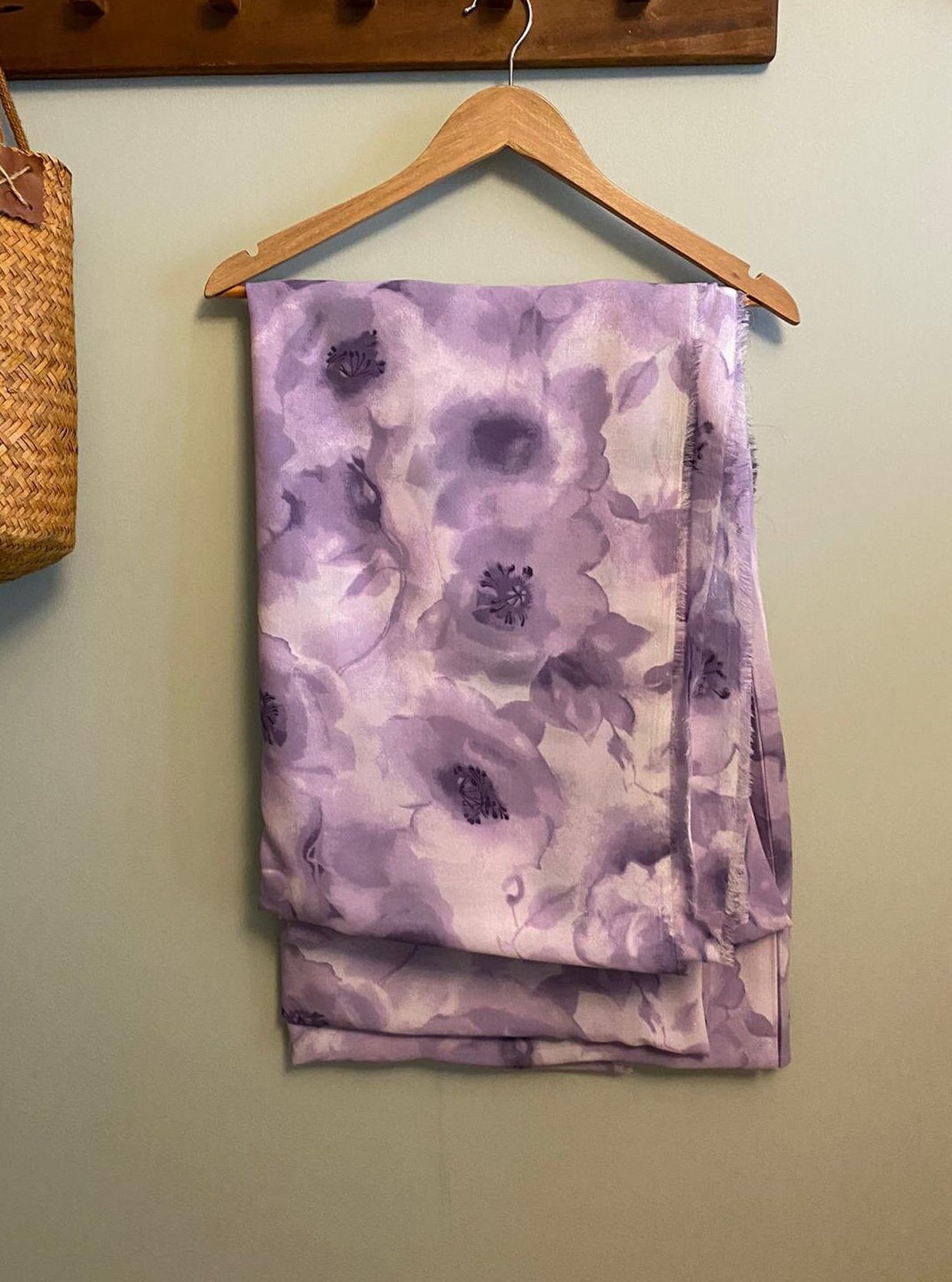 1990s Vintage Siphon Fabric/ Lilac Floral Pattern 5 Meters - Etsy