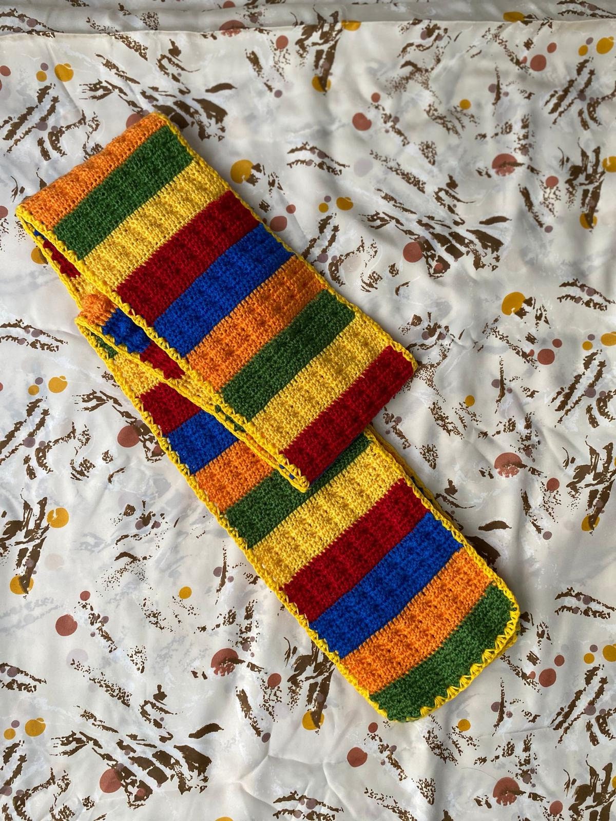 Lego Scarf Colorful Crochet Block Scarf Christmas Gift - Etsy
