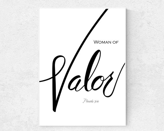 Proverbs 31 Woman of Valor 8x10 Digital Print Bible | Etsy