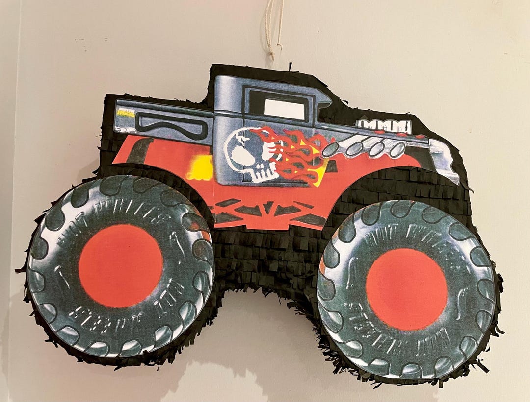 Handmade Grave Digger Monster Truck Piñata - Etsy