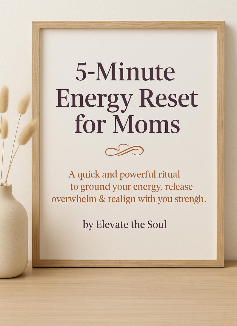 5-minute Energy Reset for Moms | Printable Self-care Ritual | Instant ...