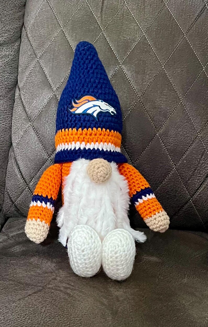 NFL Denver Broncos Crocheted Gnome - Etsy