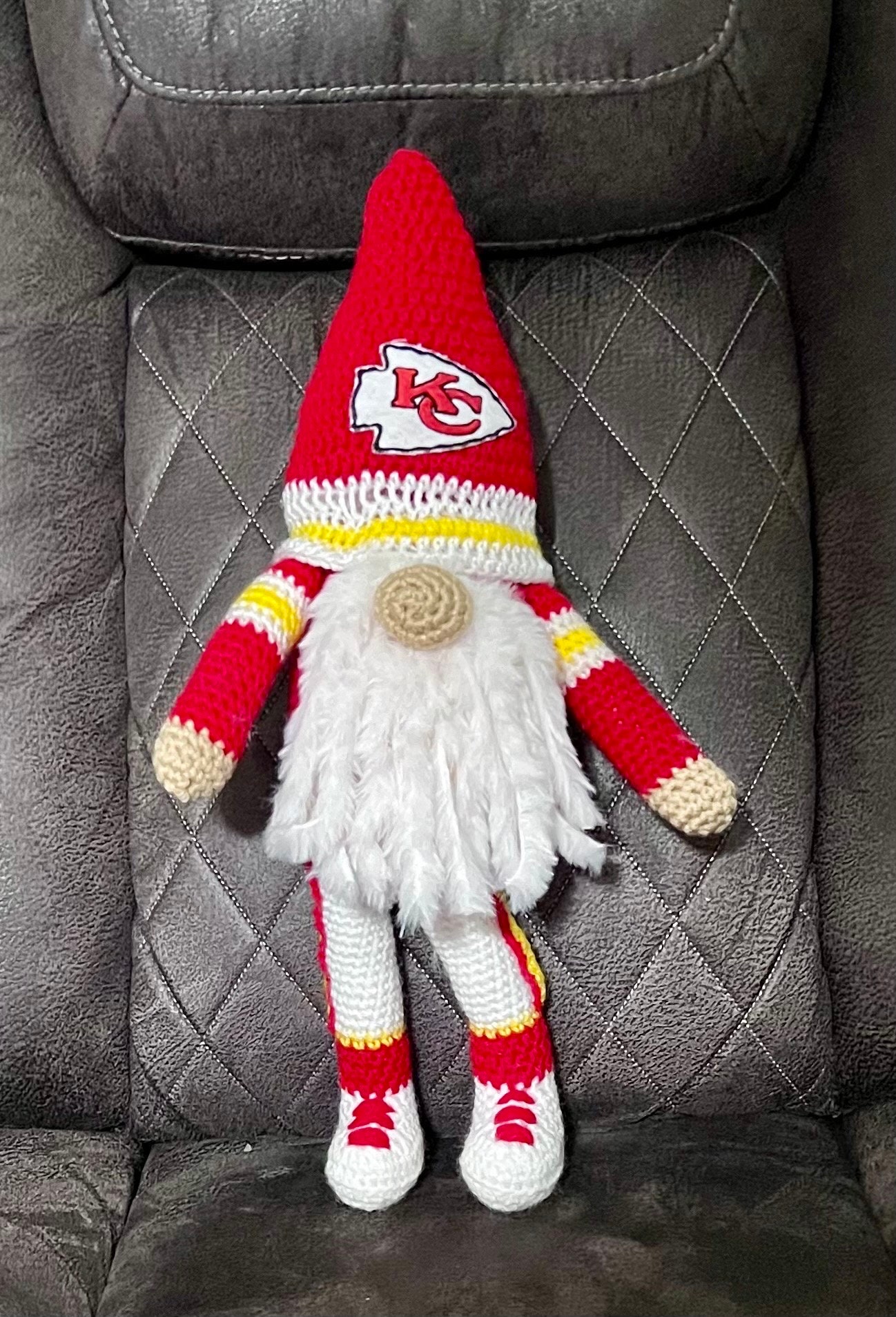 NFL Kansas City Chiefs Crocheted Gnome - Etsy