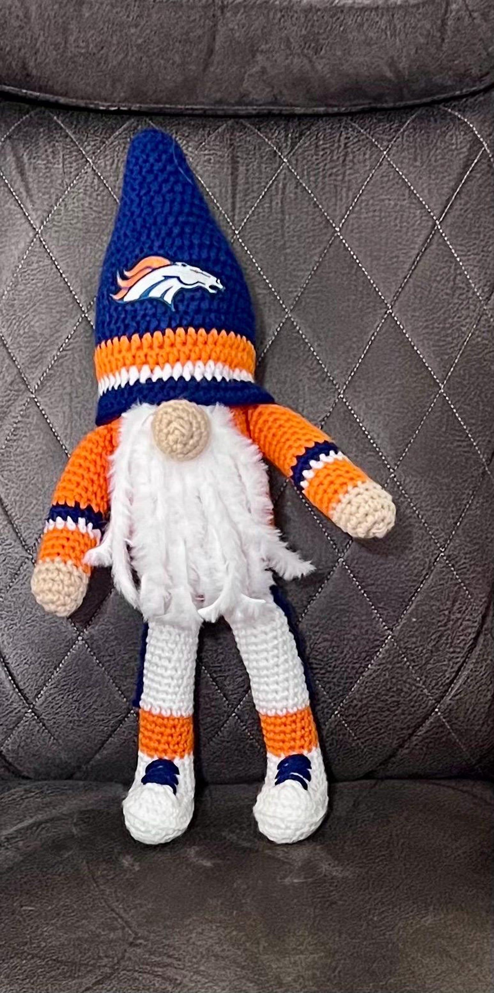 NFL Denver Broncos Crocheted Gnome - Etsy