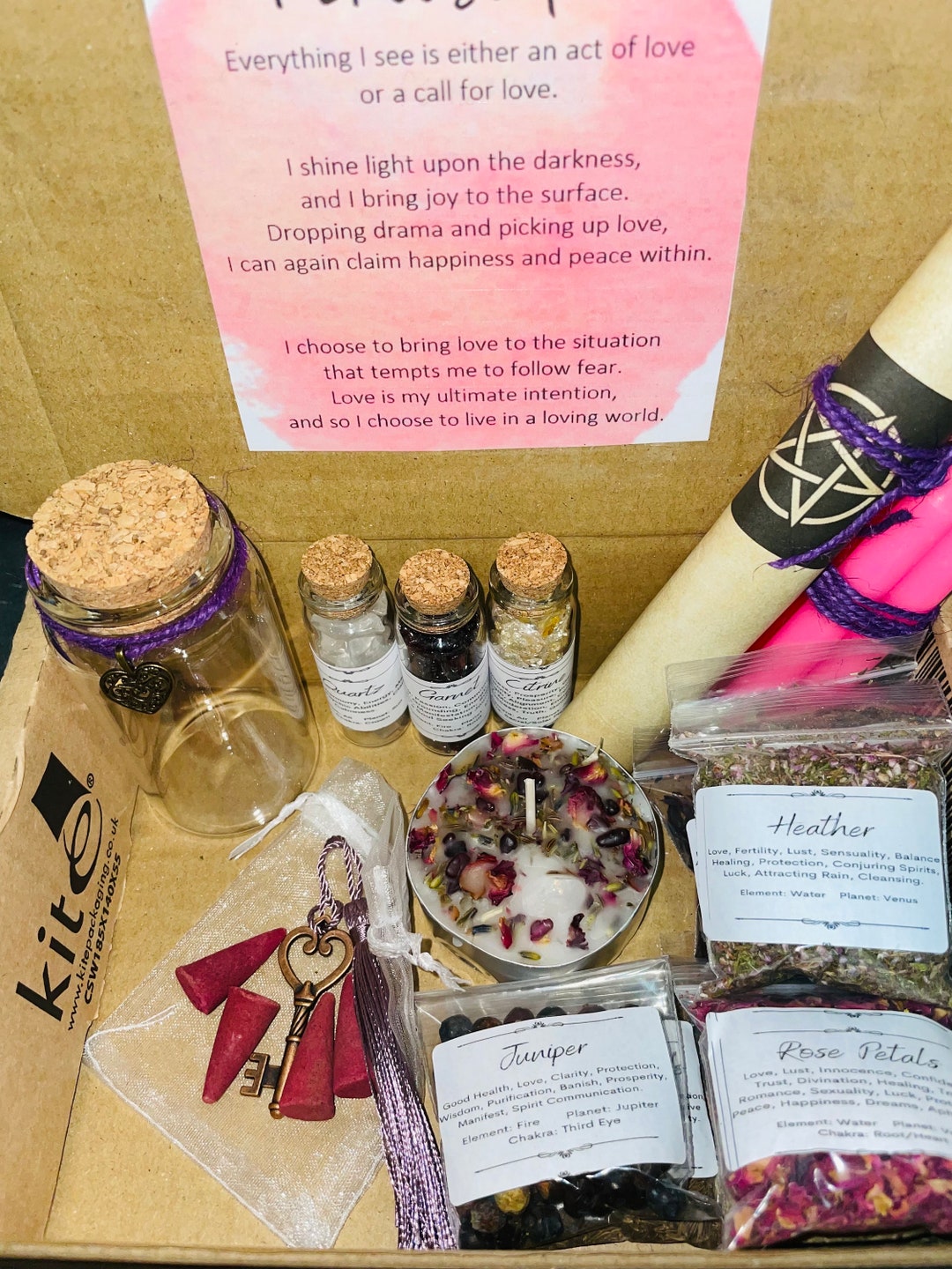 Large Love/self-love Spell Bottle Making Kit 158ml Spell Candle Spell ...