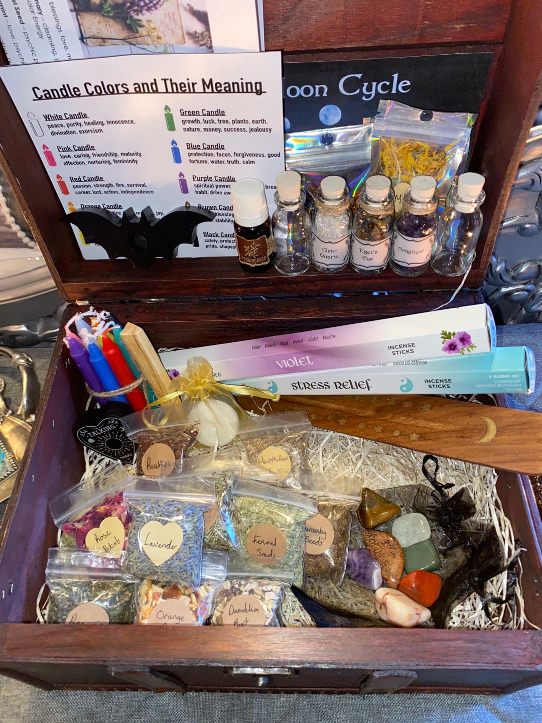 Witch Starter Kit Chest Large Witchcraft Wiccan Pagan Spell Casting ...