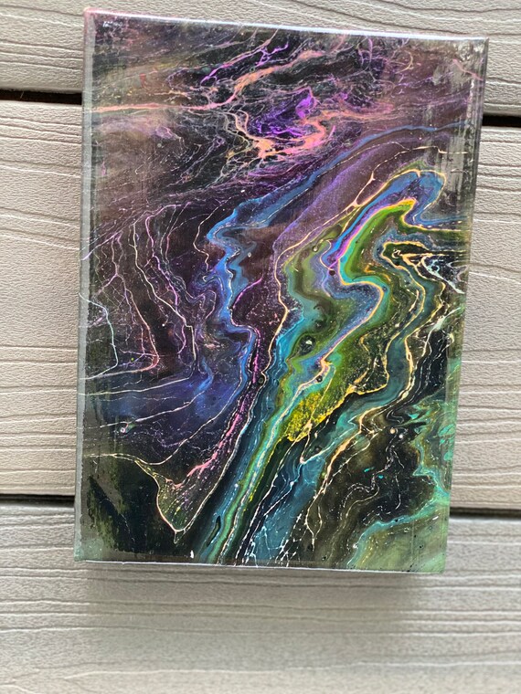 Acrylic Painting 5x7 Original Acrylic Pour Painting Art & Collectibles ...