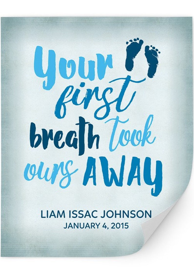 Baby Poster First Breath Baby Born Poster | Etsy