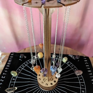 Wooden Pendulum Display Stand: Moon Phase Celestial Art - Etsy