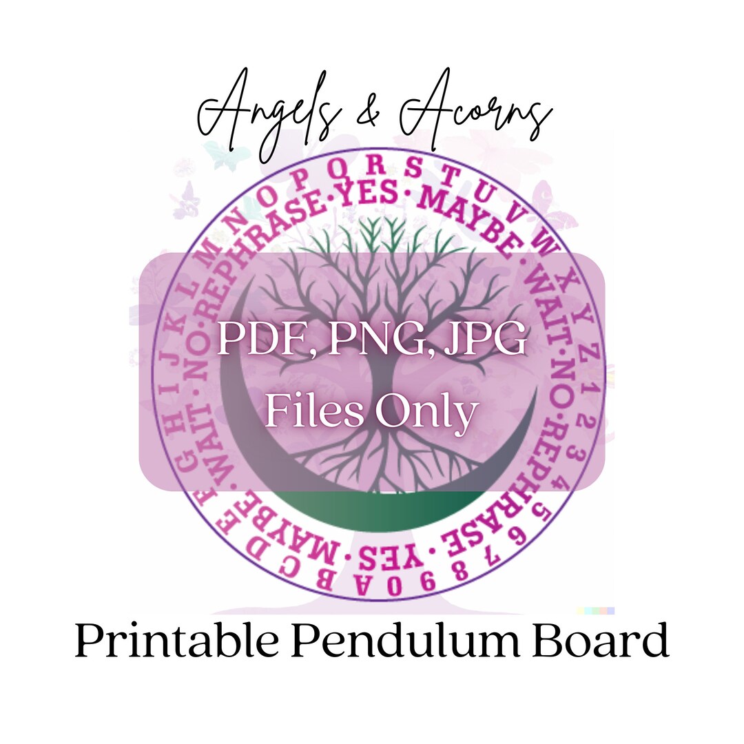 Printable Tree of Life Pendulum Board Digital File; PDF, PNG, and JPG ...