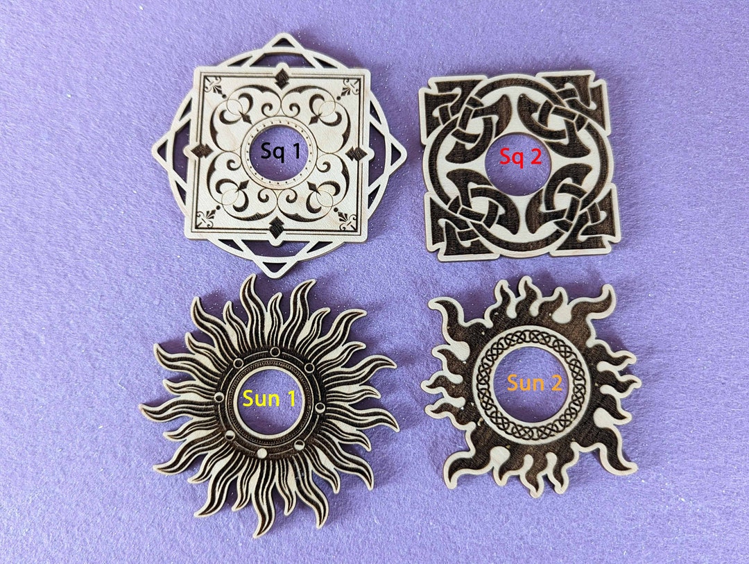 Small Sun Wooden Mystical Sphere Holders; Crystal Sphere Stand ...