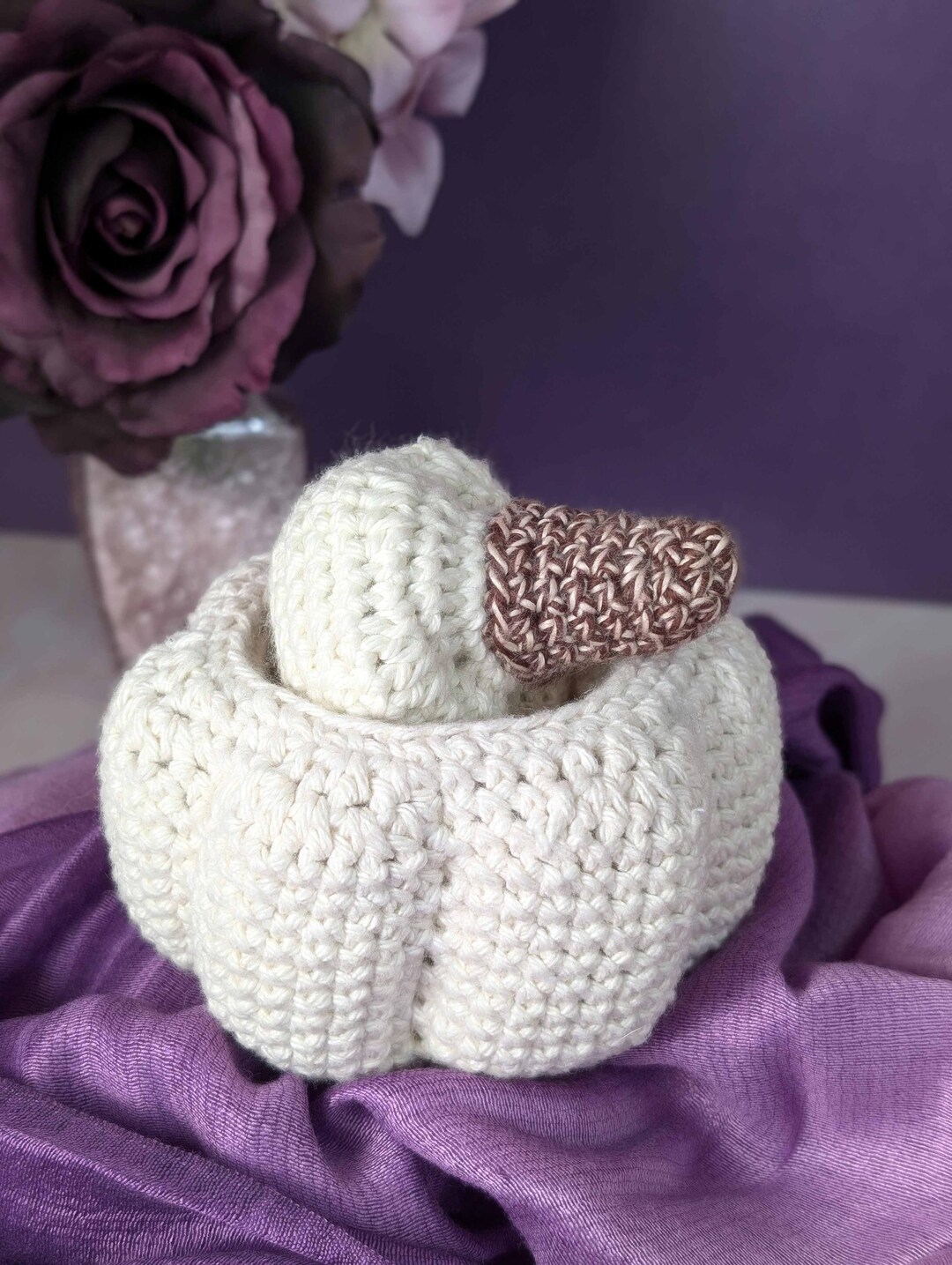 Crochet Pumpkin Trinket Box; Pumpkin Decor; Crochet Jewelry Box - Etsy