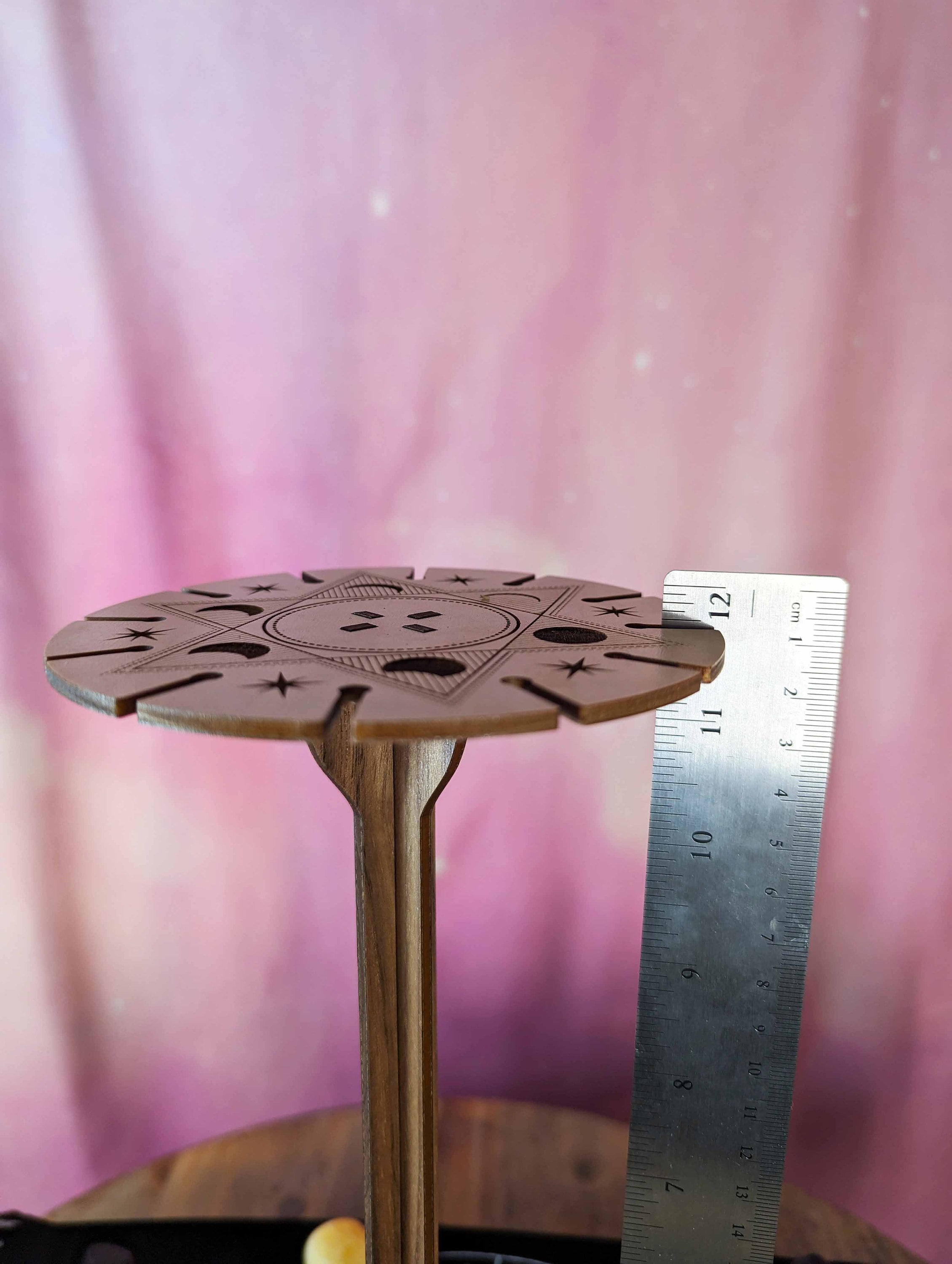 Wooden Pendulum Display Stand With Moon Phases Dowsing Pendulum Holder ...