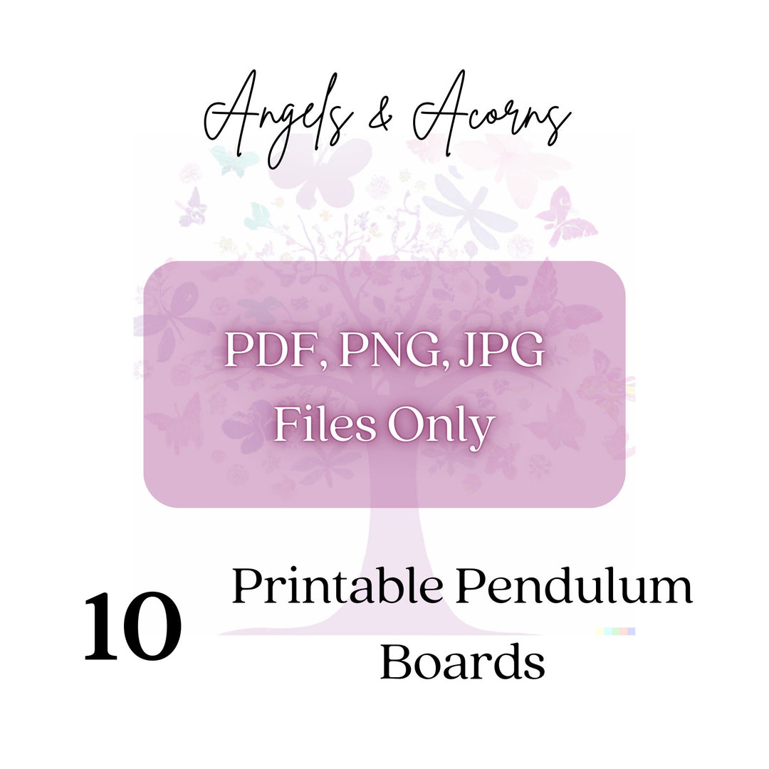 Printable Pendulum Boards: Dowsing Divination Tools (digital Files) - Etsy