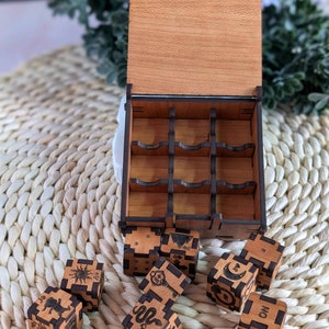 Wooden Lenormand Dice Set With Box Lenormand Cards Divination Tools ...